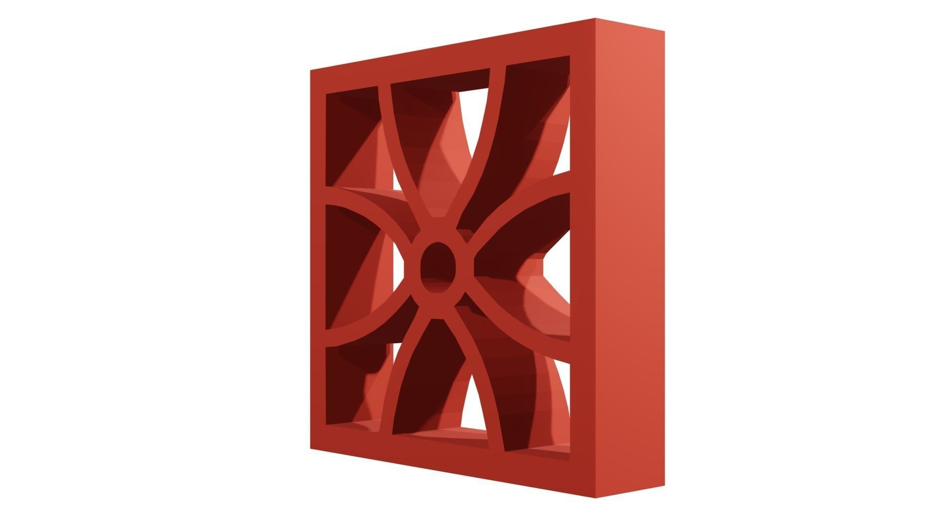 Brick Jaali flower design 3D model | CGTrader