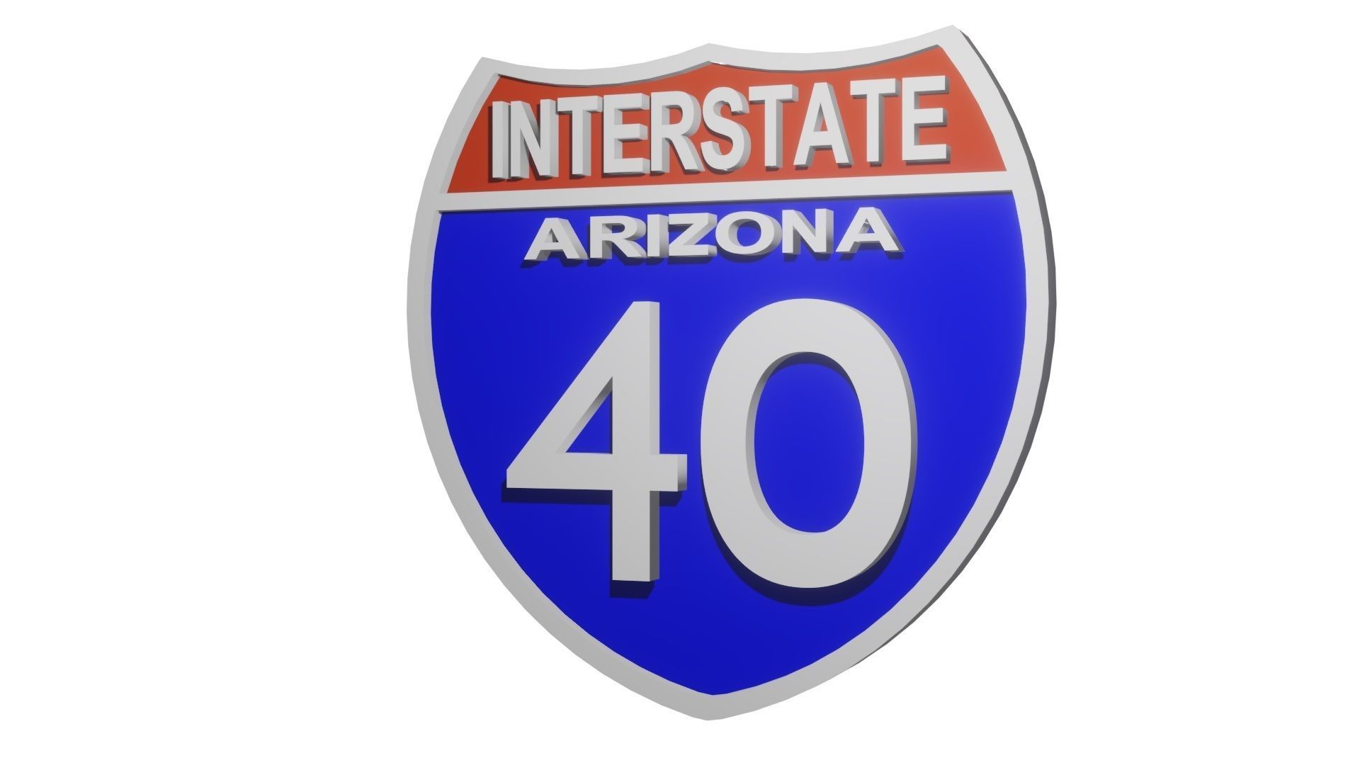 Sign Arizona Interstate 40 3D model | CGTrader