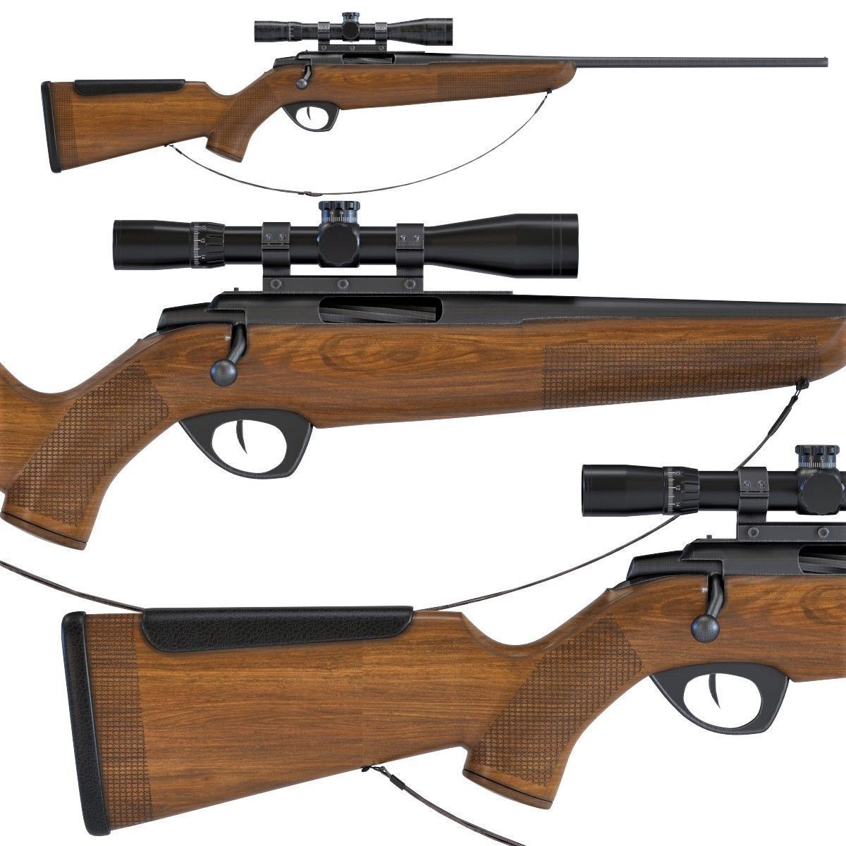 300 Bolt Action Rifle 3D model | CGTrader