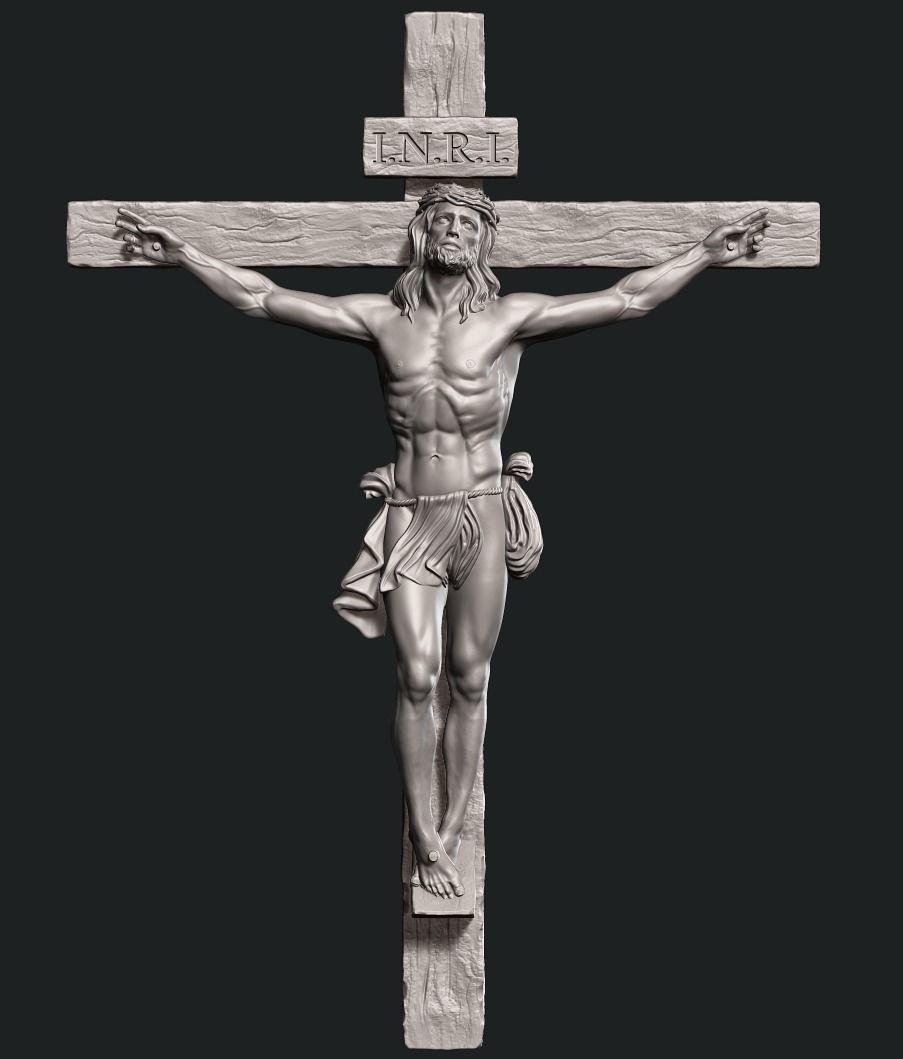 JESUS ON THE CROSS 3D model 3D printable | CGTrader