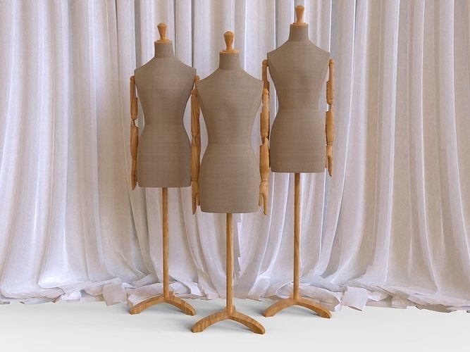 Bust Model three mannequins 3D model rigged | CGTrader