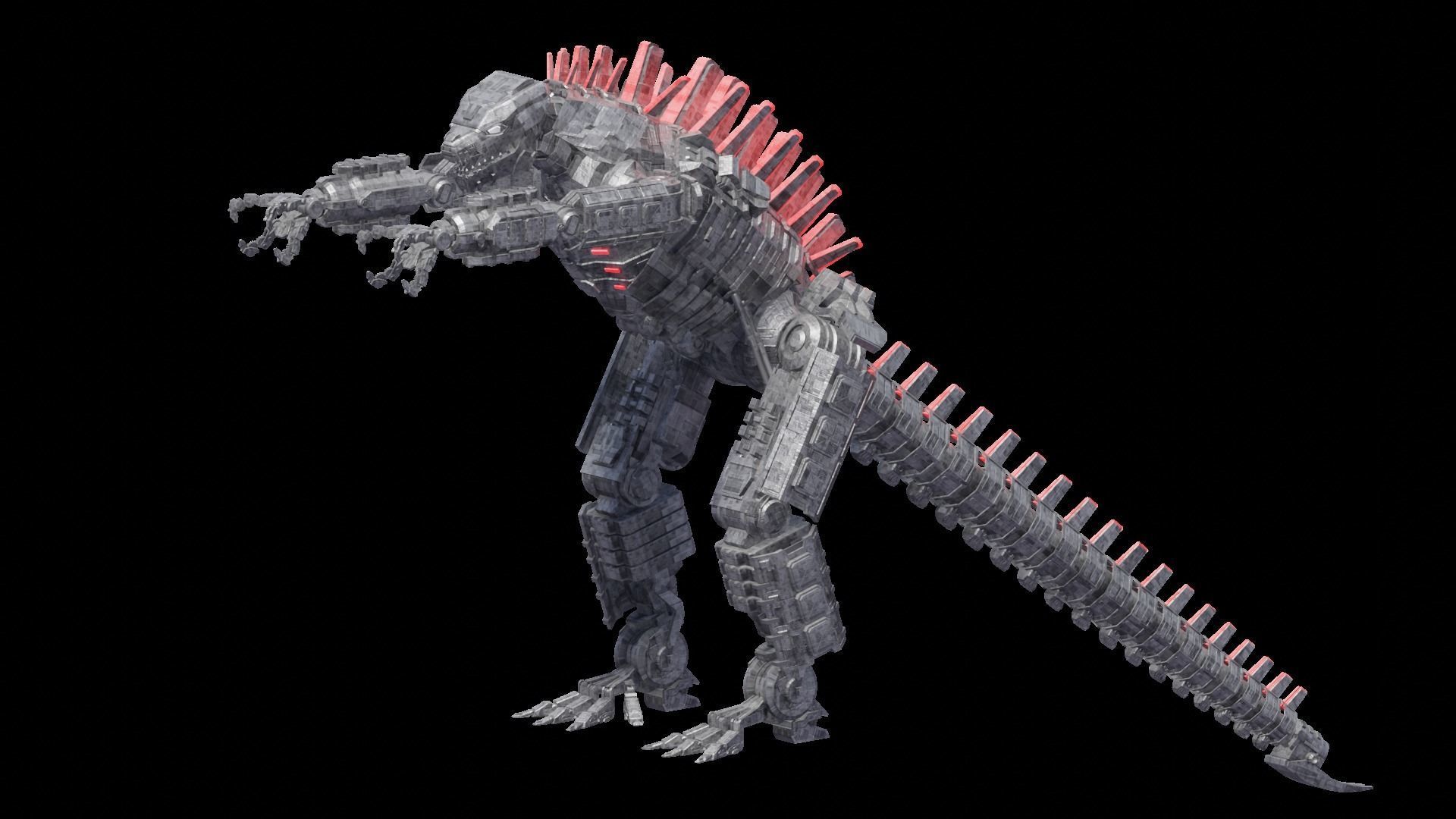 Mechagodzilla armored dinosaur 3D model | CGTrader