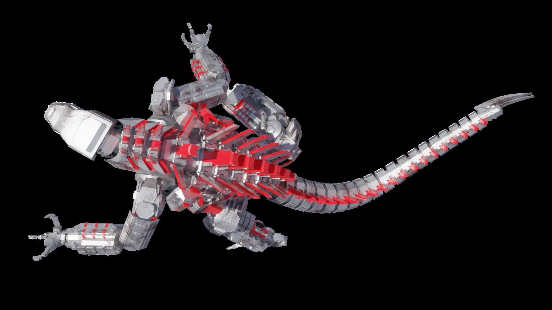 Mechagodzilla armored dinosaur 3D model | CGTrader