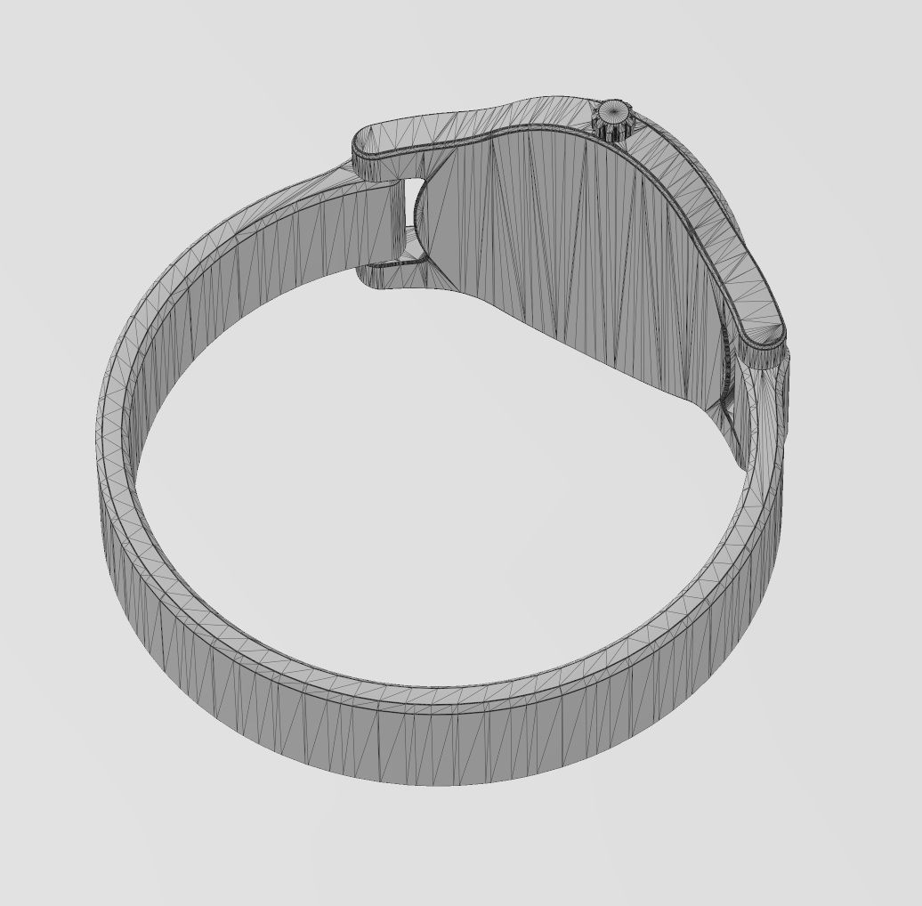 Miniature Watch shaped ring US size 6to13 3D model 3D printable | CGTrader