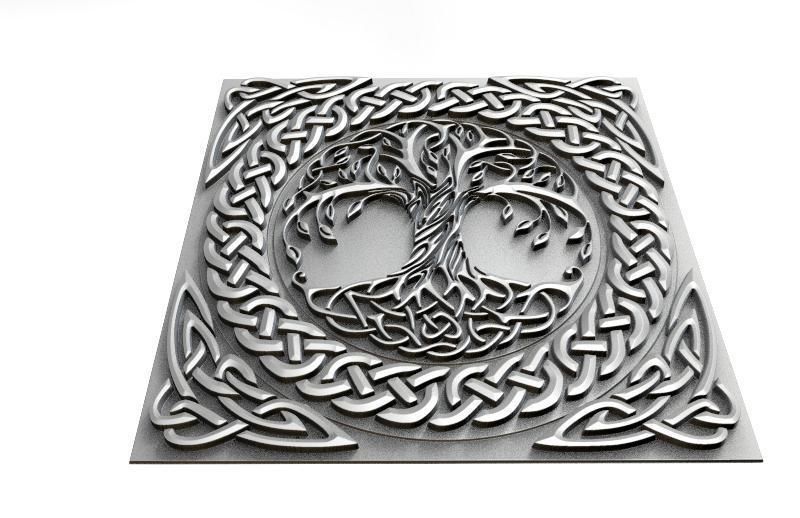 celtic tree of life CNC 3 3D model 3D printable | CGTrader