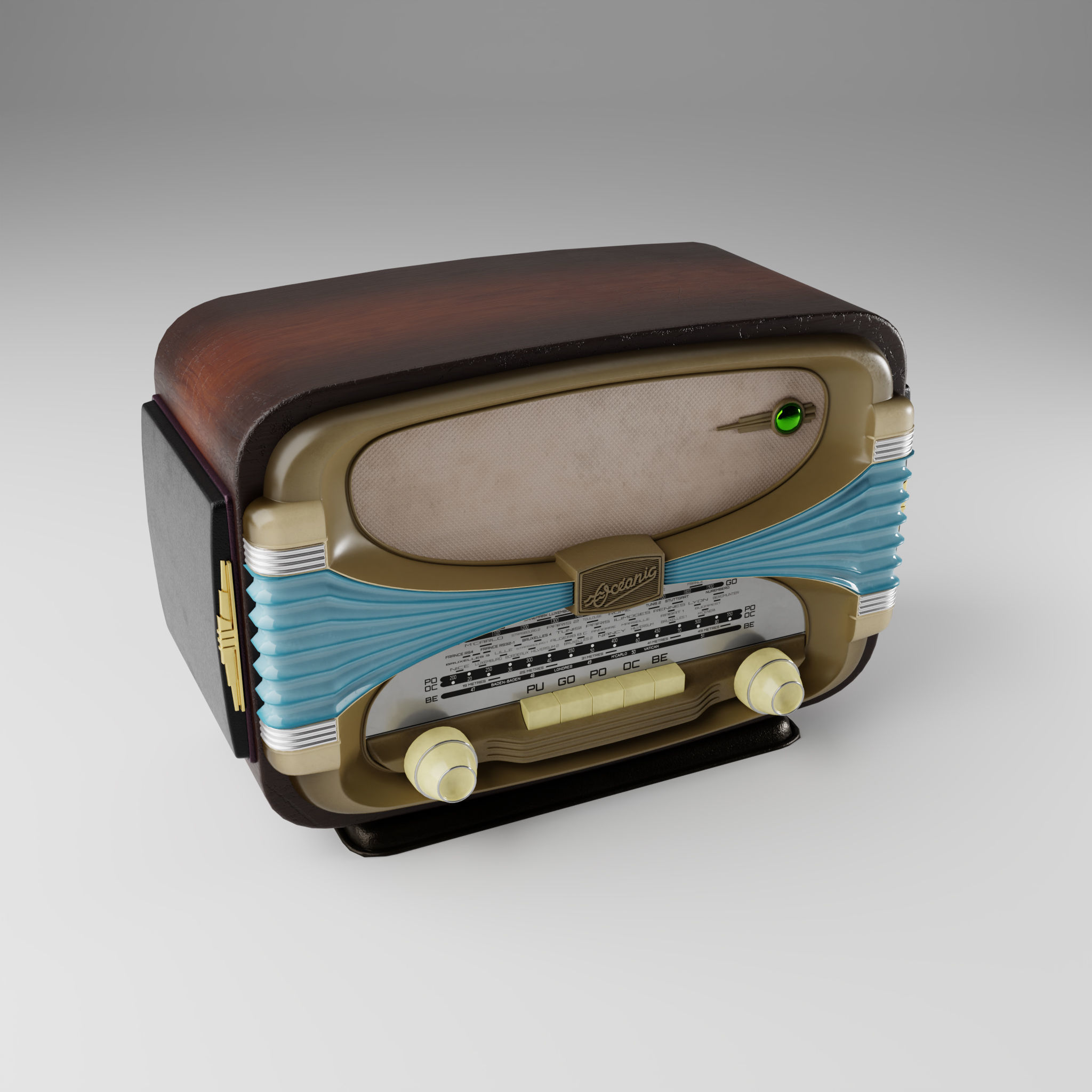 3D model Retro radio Oceanic Surcouf 3D model VR / AR / low-poly | CGTrader