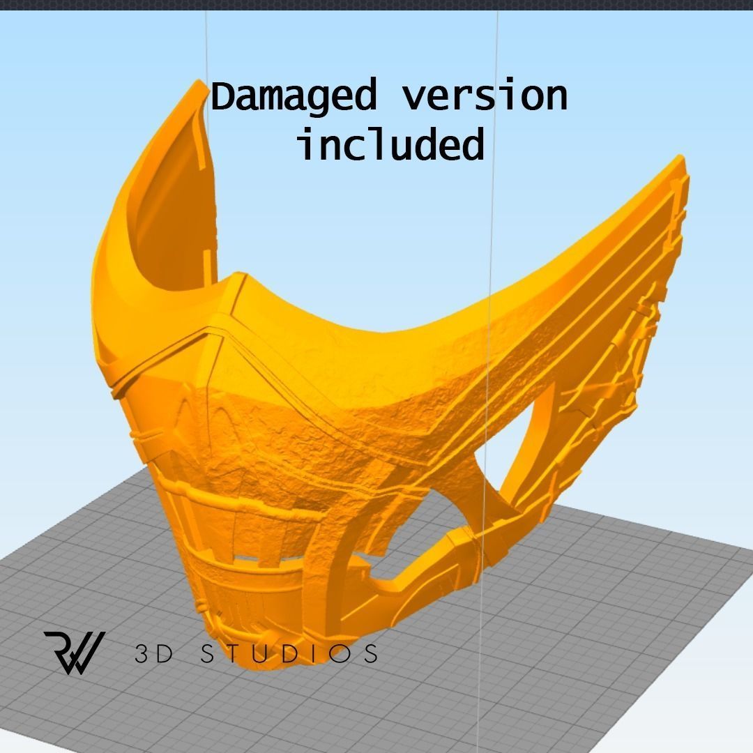 Scorpion New Mask - Mortal Kombat Movie 2021 - STL File 3D model 3D ...