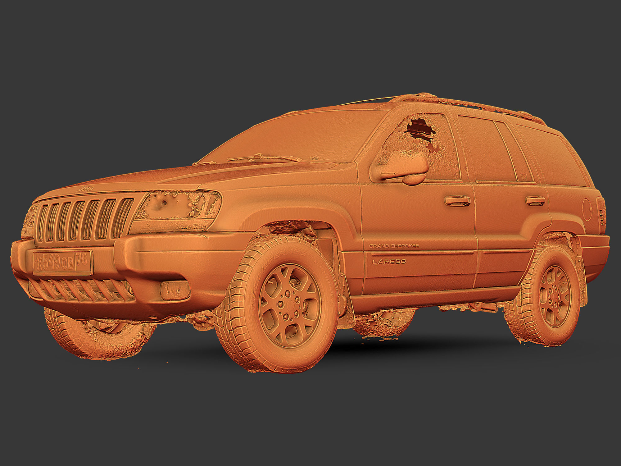 Grand Cherokee WJ RAW Scan 3D model | CGTrader