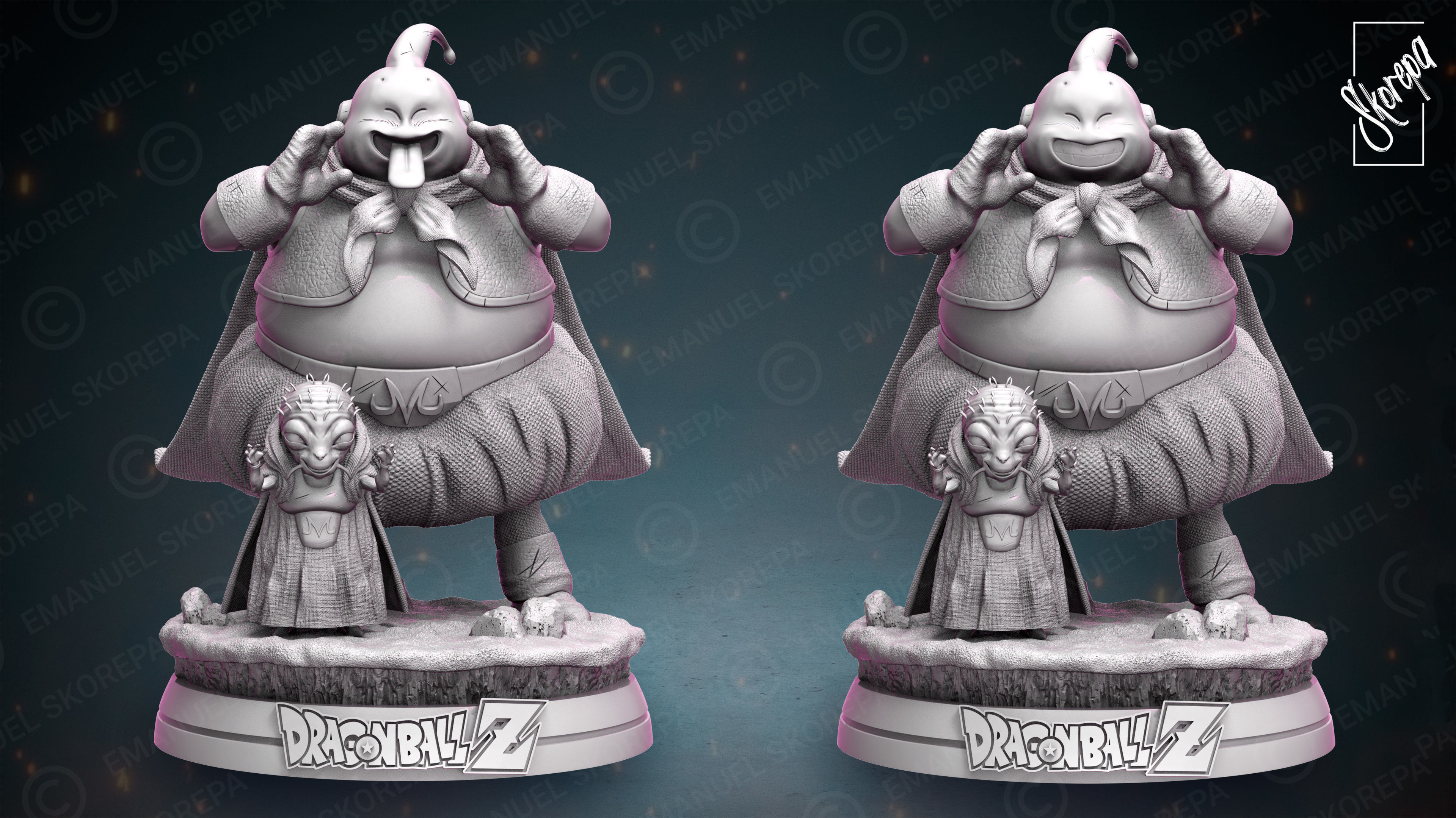 Majin Buu and Babidi 3D model 3D printable | CGTrader