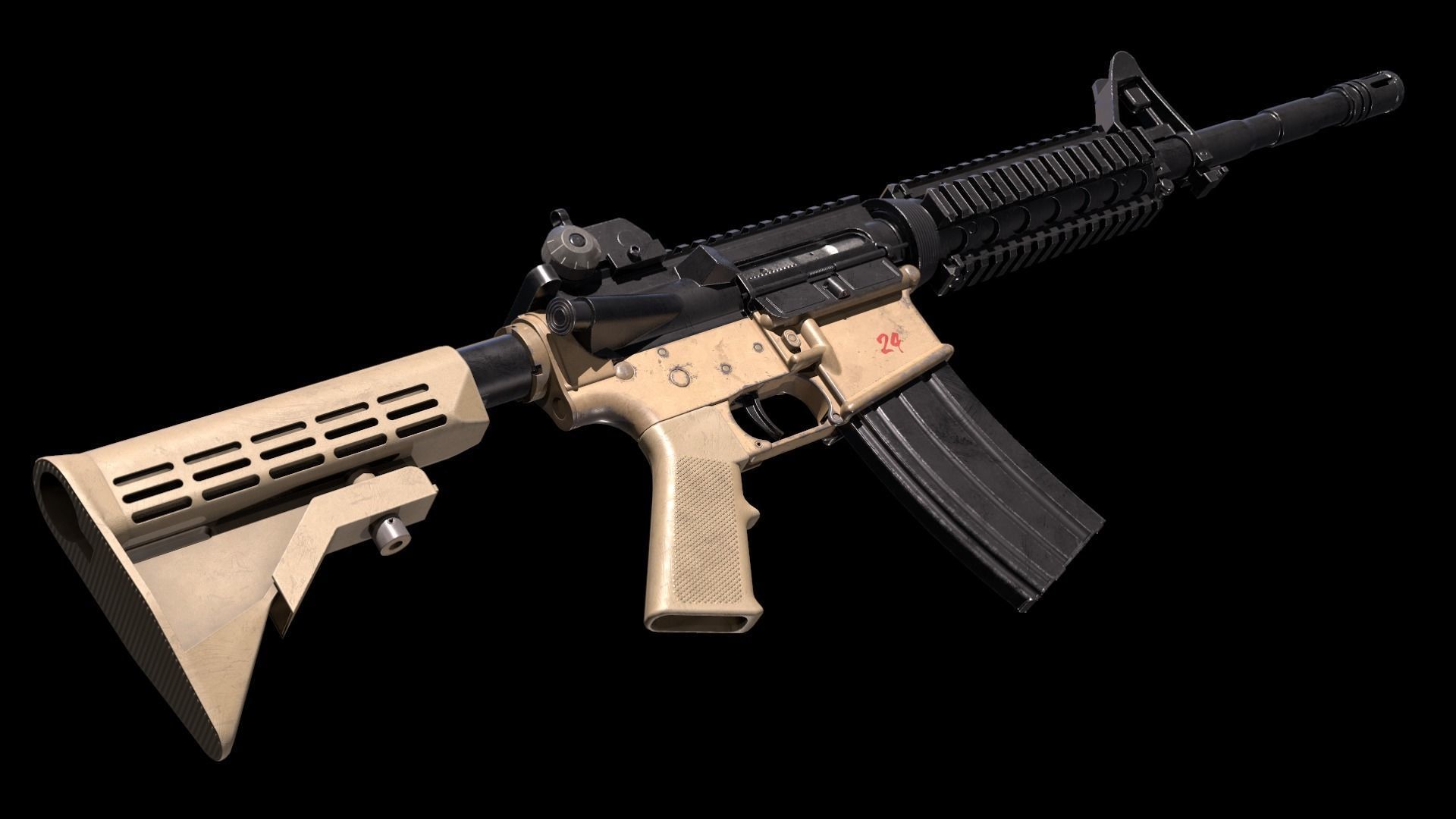 3D model M4 Rifle VR / AR / low-poly | CGTrader
