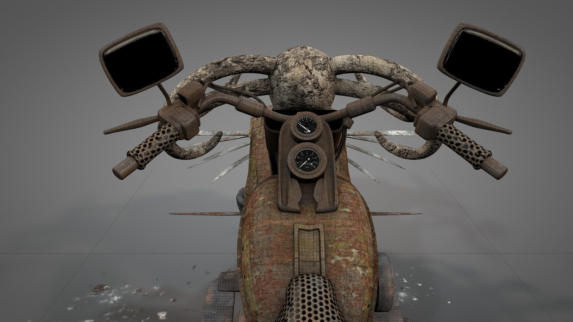 Post Apocalyptic Survival Bike v2 3D model | CGTrader