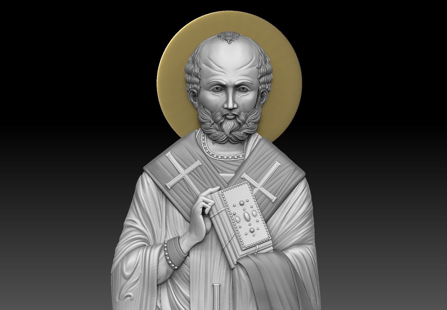 Saint Nicholas 3d model bas relif 3D model 3D printable | CGTrader