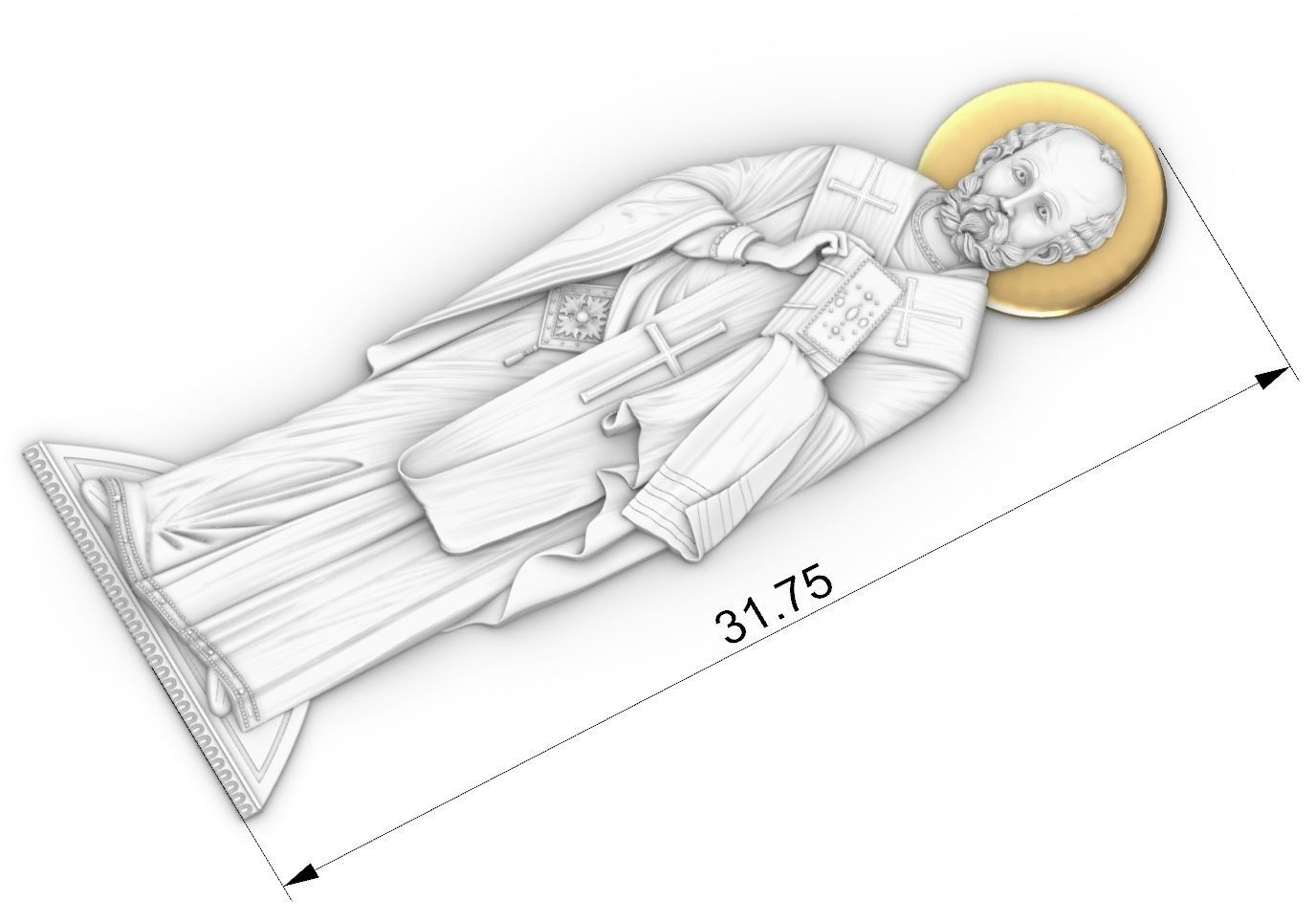 Saint Nicholas 3d model bas relif 3D model 3D printable | CGTrader