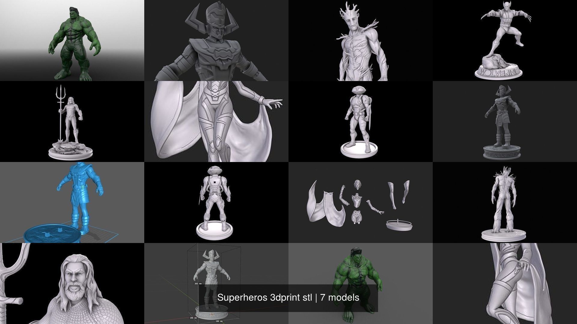 Superheros 3dprint stl 3D Model Collection | CGTrader