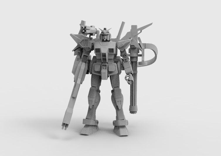 Gundam RX-78 Defender 3D model | CGTrader
