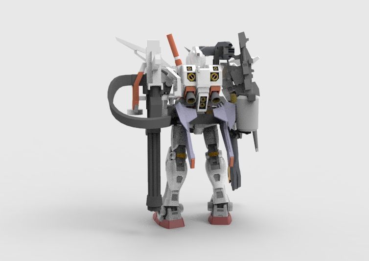Gundam RX-78 Defender 3D model | CGTrader