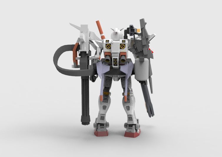 Gundam RX-78 Defender 3D model | CGTrader