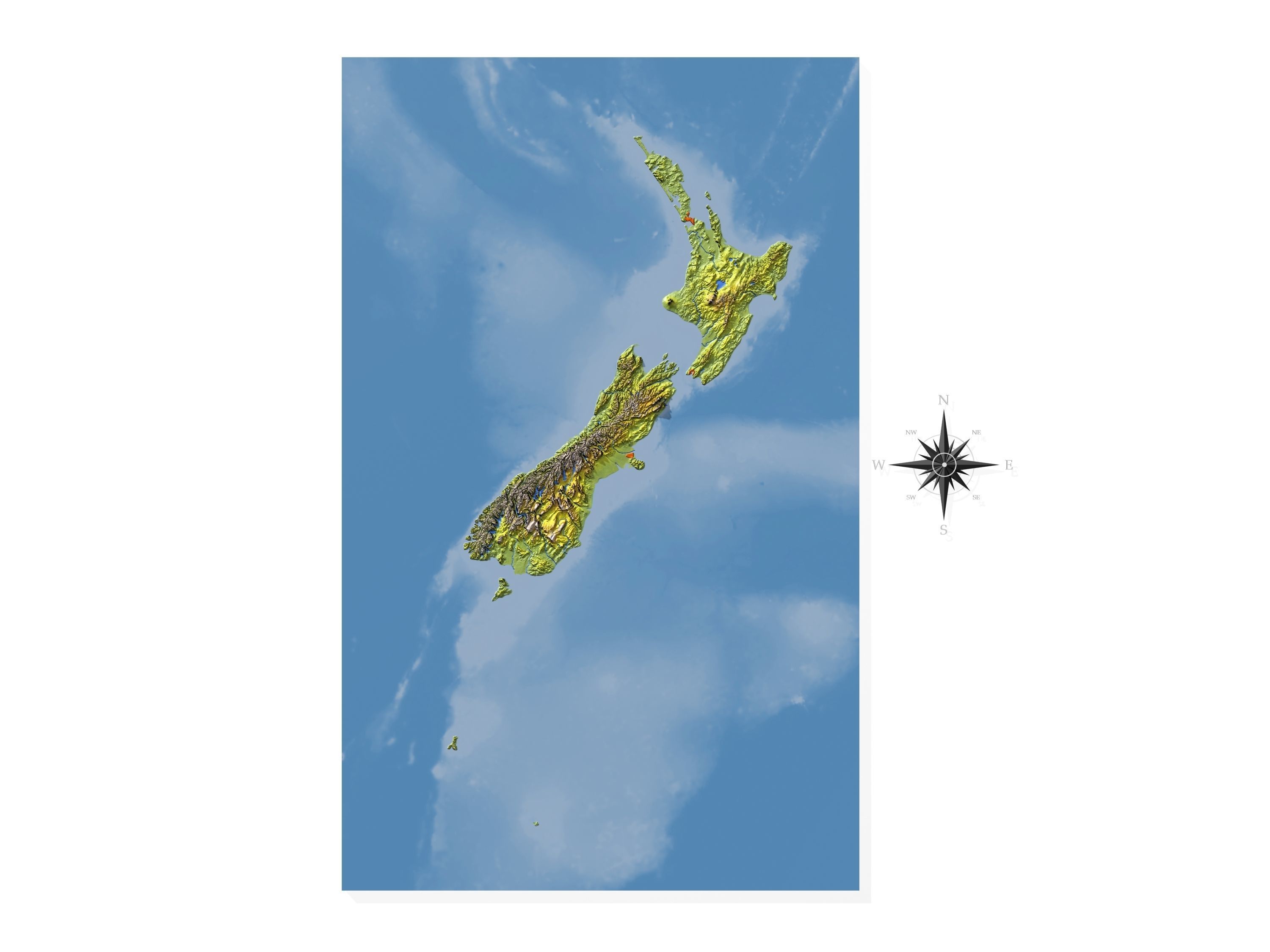 New Zealand High resolution 3D relief maps 3D model | CGTrader