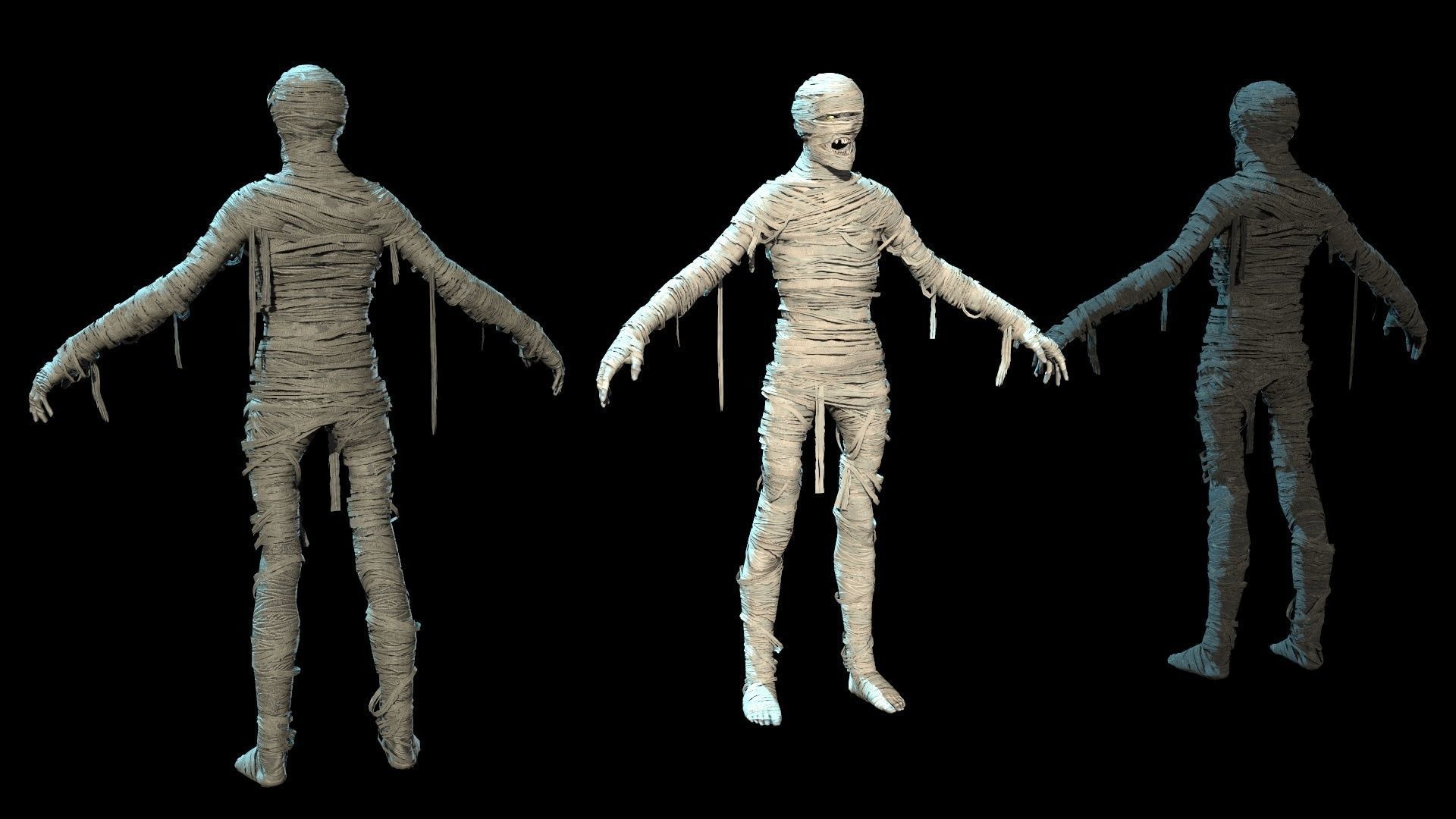 3D model MummyGameReady mummy VR / AR / low-poly rigged animated | CGTrader