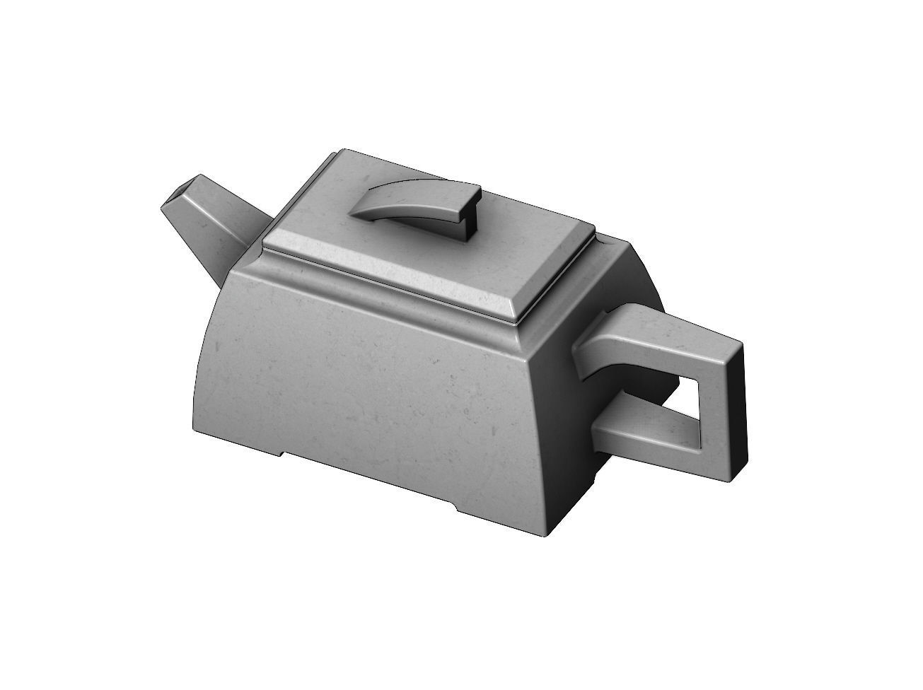 Traditional rectangular tea pot 3D model 3D printable | CGTrader