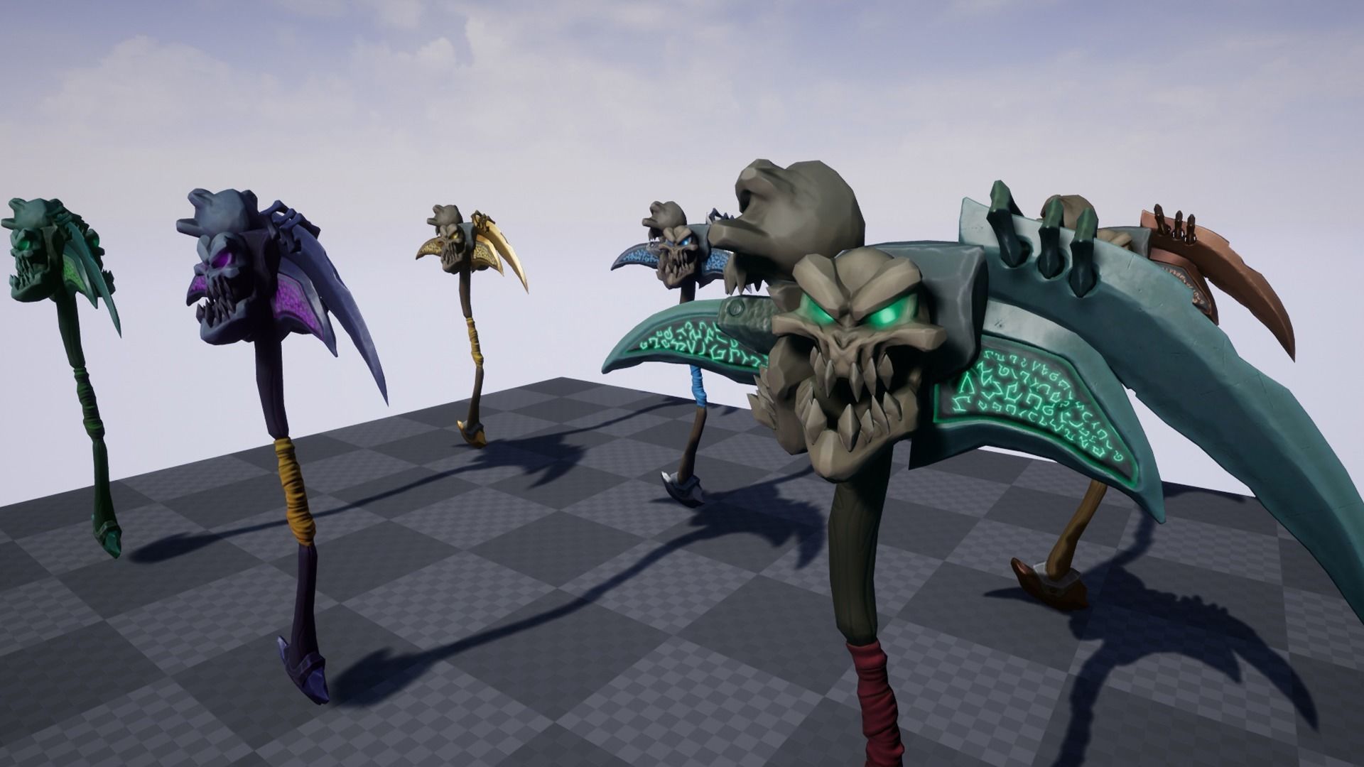 3D model Stylized Mythical Scythe VR / AR / low-poly | CGTrader