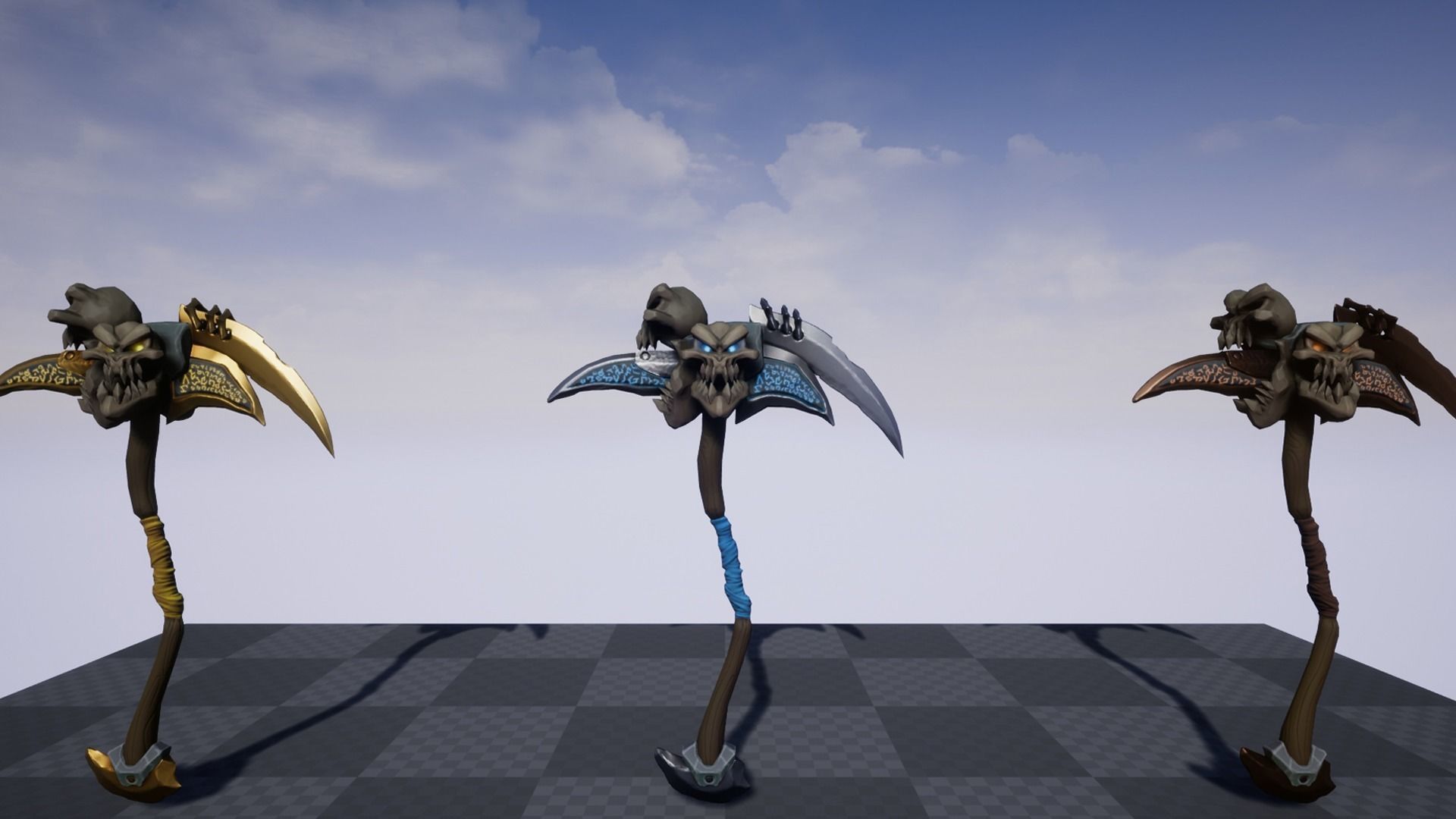 3D model Stylized Mythical Scythe VR / AR / low-poly | CGTrader