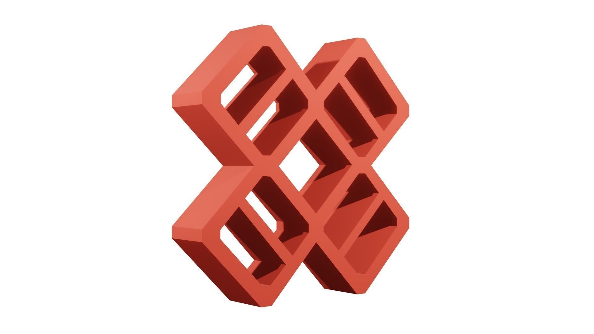 Brick Jaali 5 Square 3D model | CGTrader