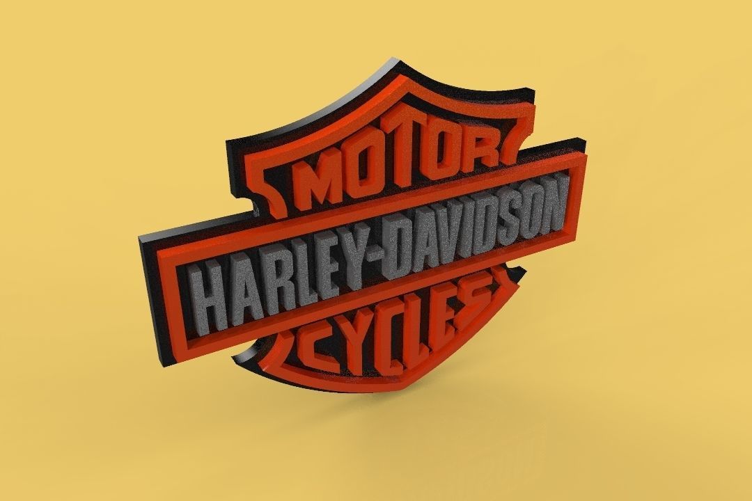 HARLEY DAVIDSON EMBLEM LOGO BADGE SYMBOL ICON HDC CLUB 3D model | CGTrader