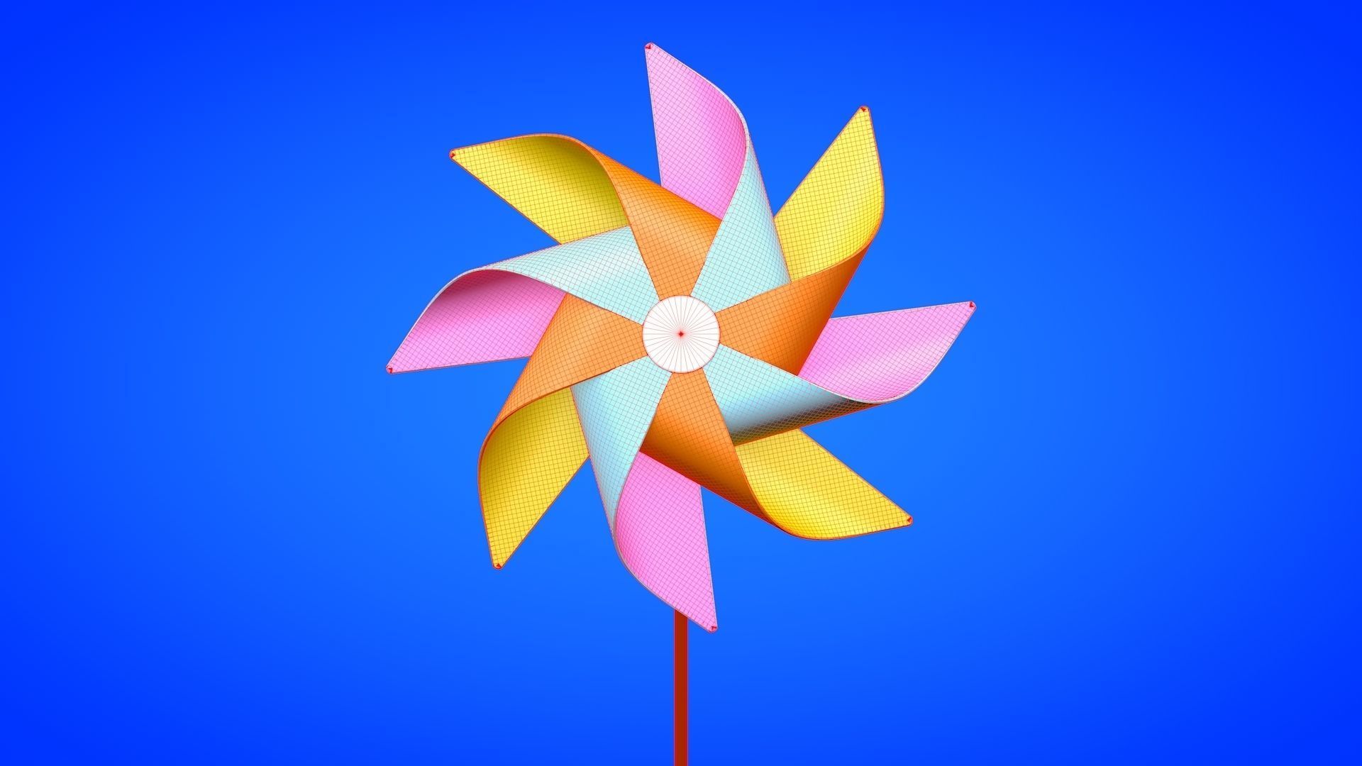 Pinwheel 3D model animated | CGTrader