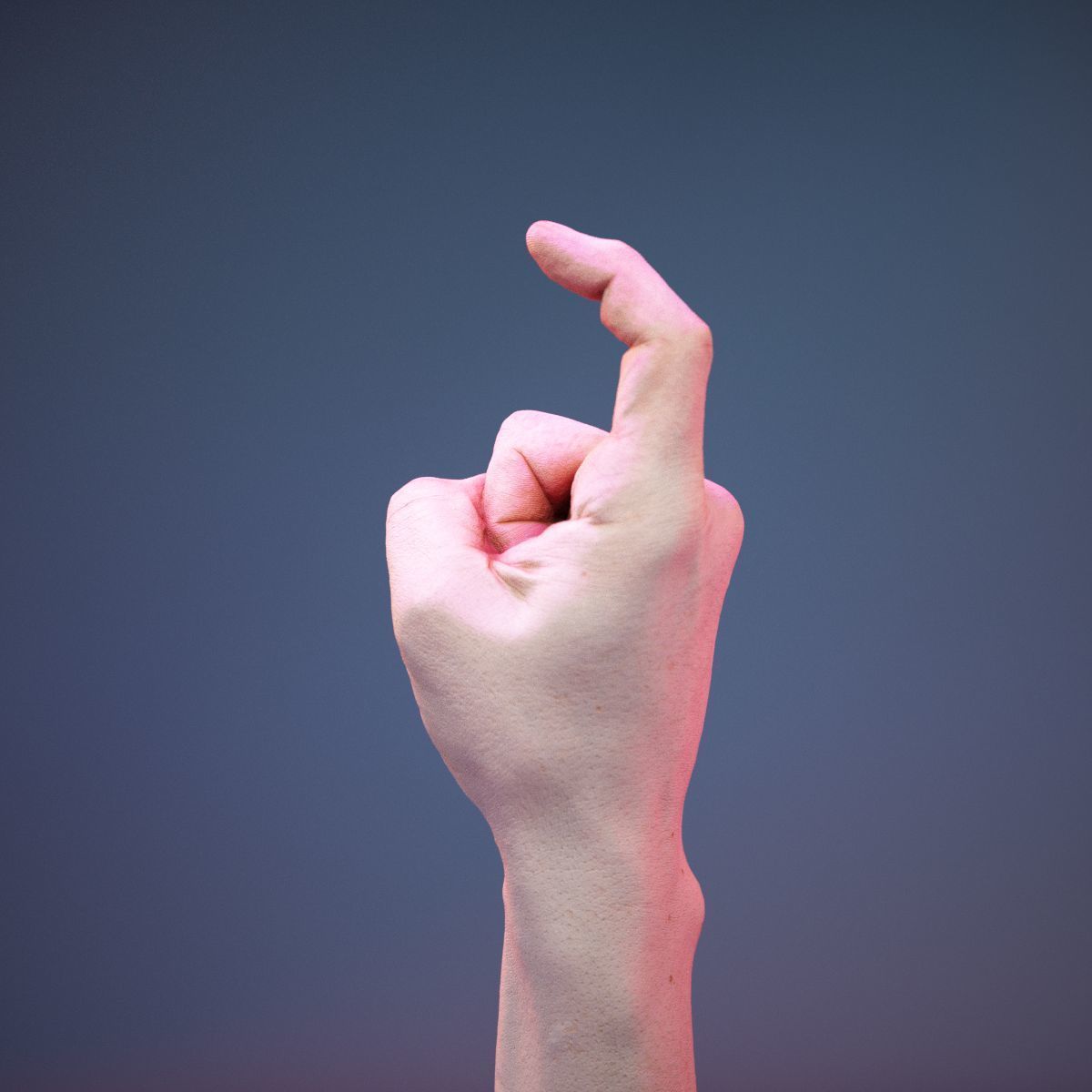 3D model Finger Alphabet Z VR / AR / low-poly | CGTrader