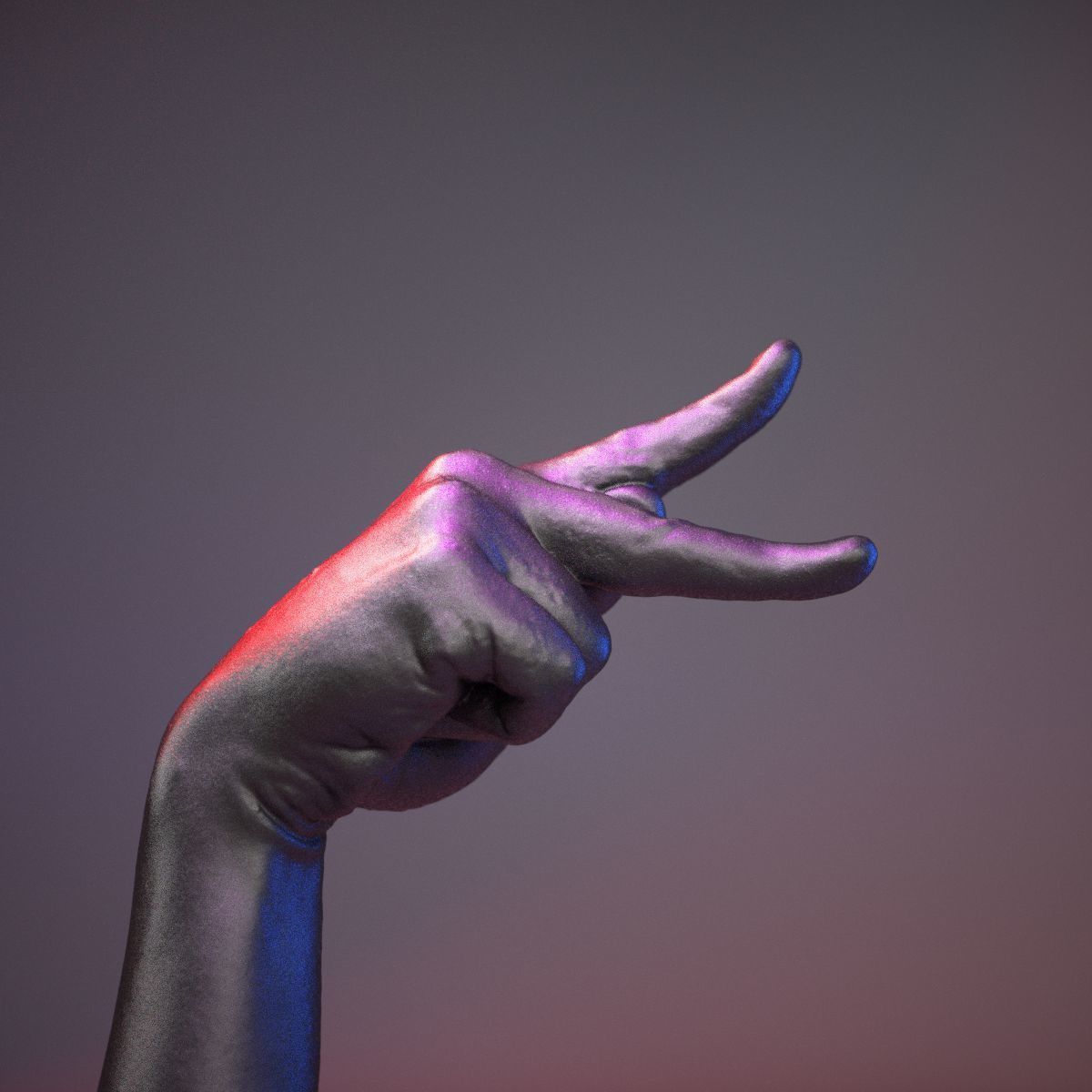 3D model Finger Alphabet P VR / AR / low-poly | CGTrader