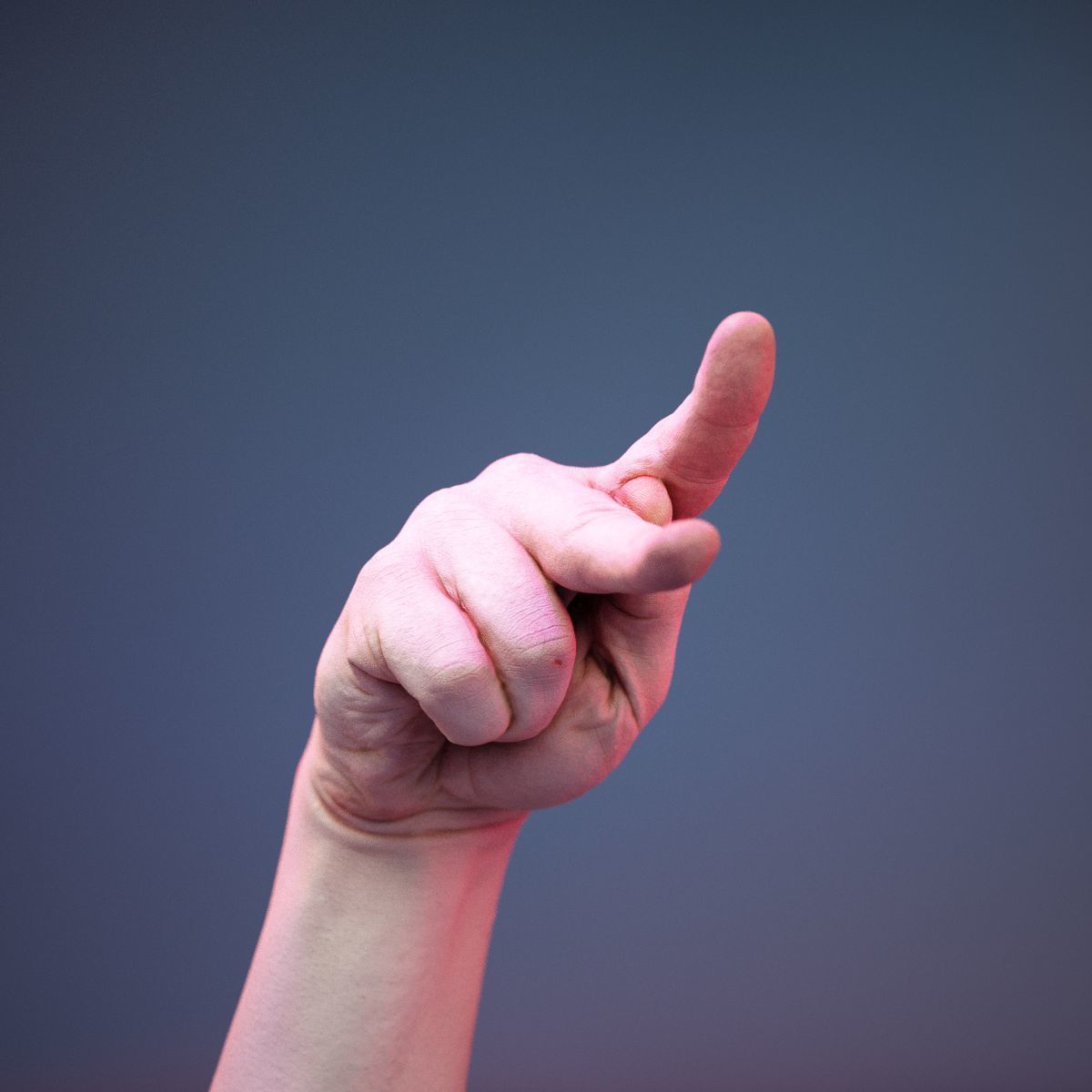 3D model Finger Alphabet P VR / AR / low-poly | CGTrader