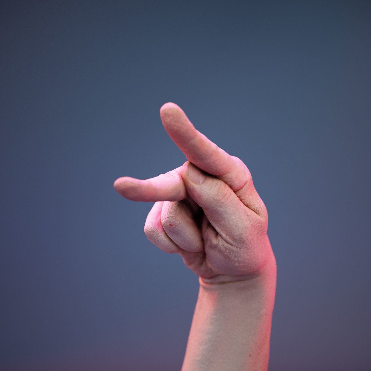 3D model Finger Alphabet P VR / AR / low-poly | CGTrader