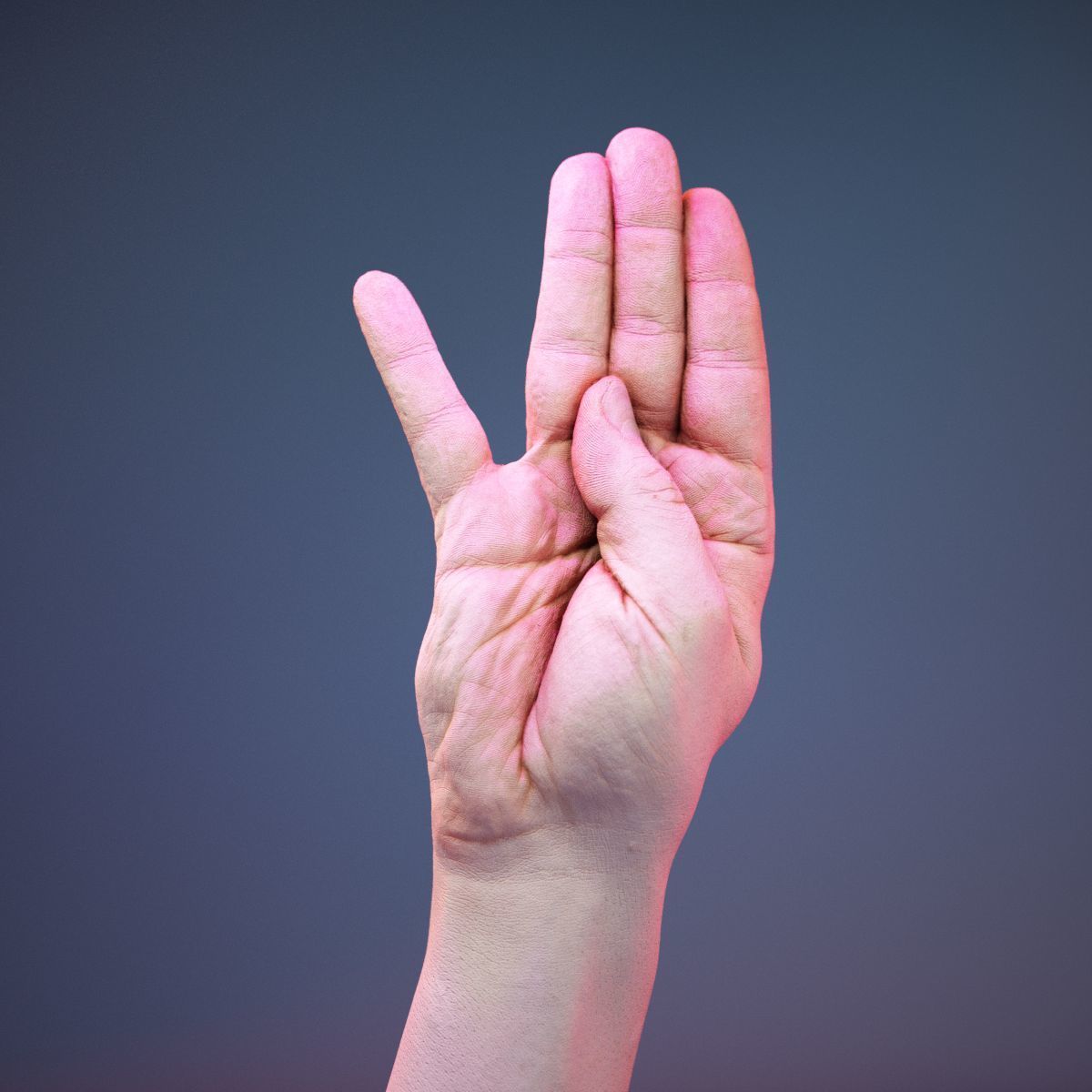 3D model Finger Alphabet B VR / AR / low-poly | CGTrader