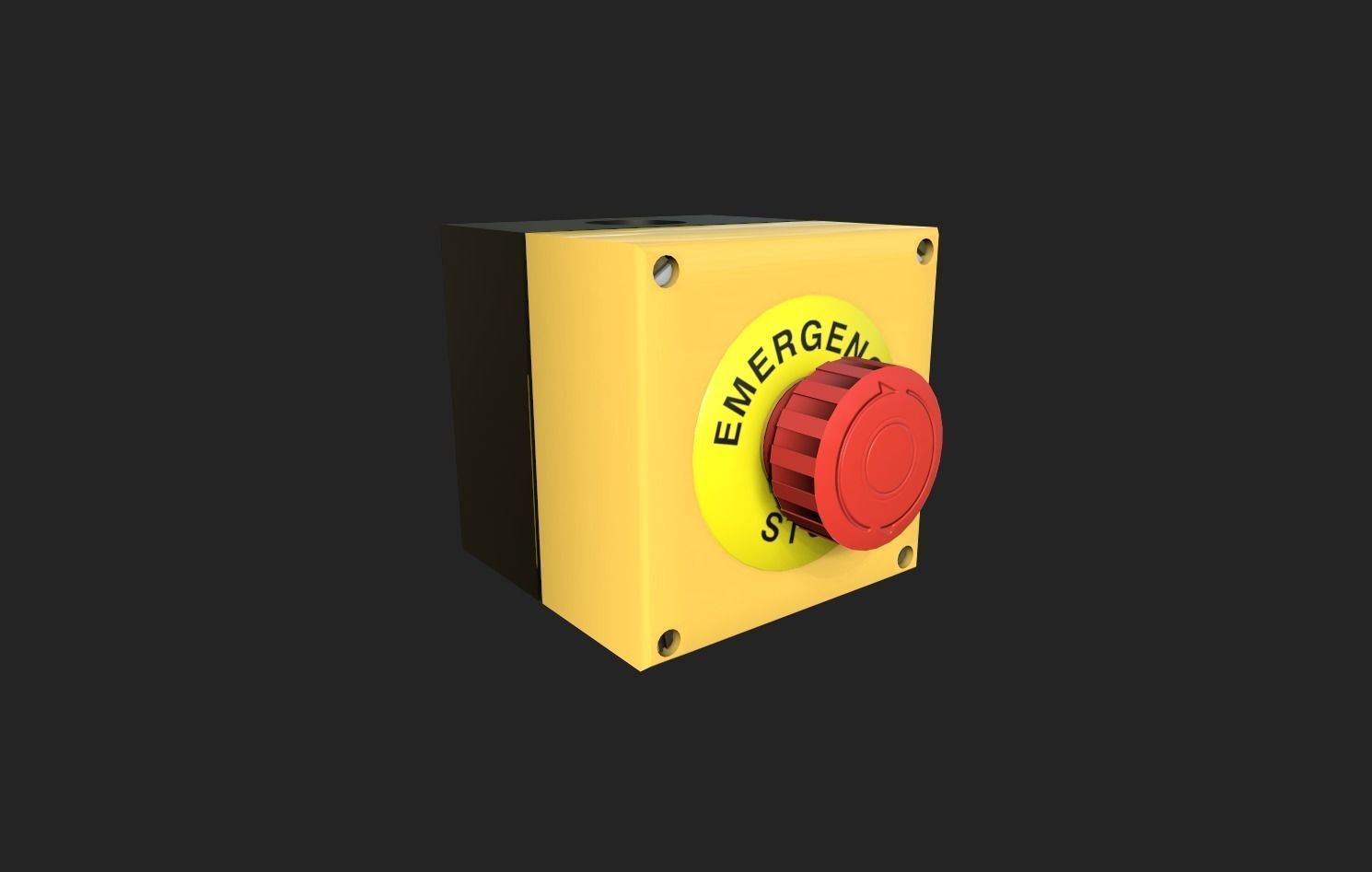 3D model Emergency Stop VR / AR / low-poly | CGTrader