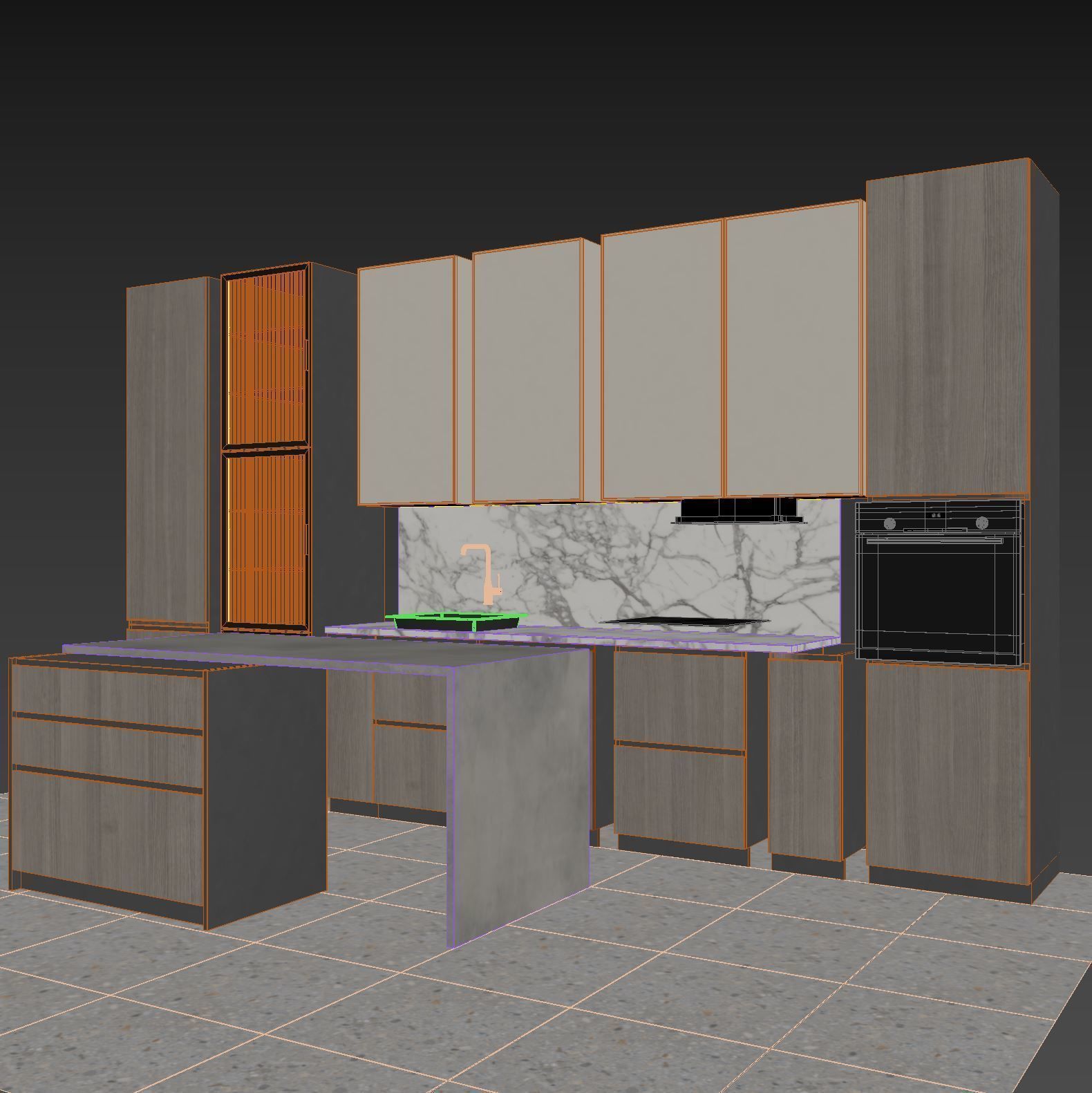 Kitchen set3 3D model | CGTrader