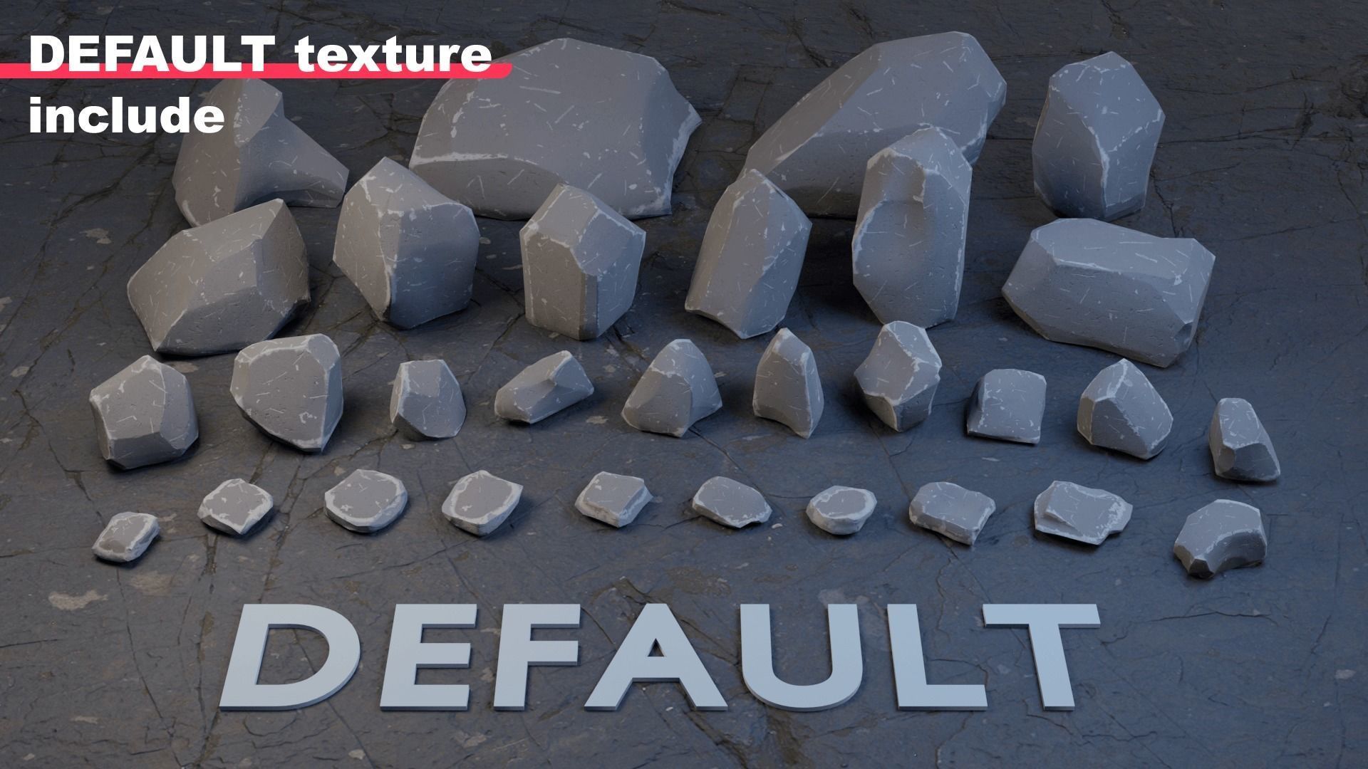 3D model 120 stylized rock asset pack - VR - AR - Low-Poly - Game ready ...