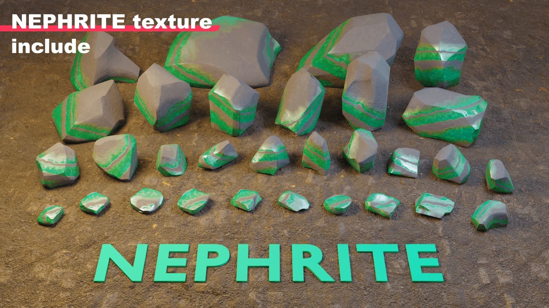 3D model 120 stylized rock asset pack - VR - AR - Low-Poly - Game ready ...