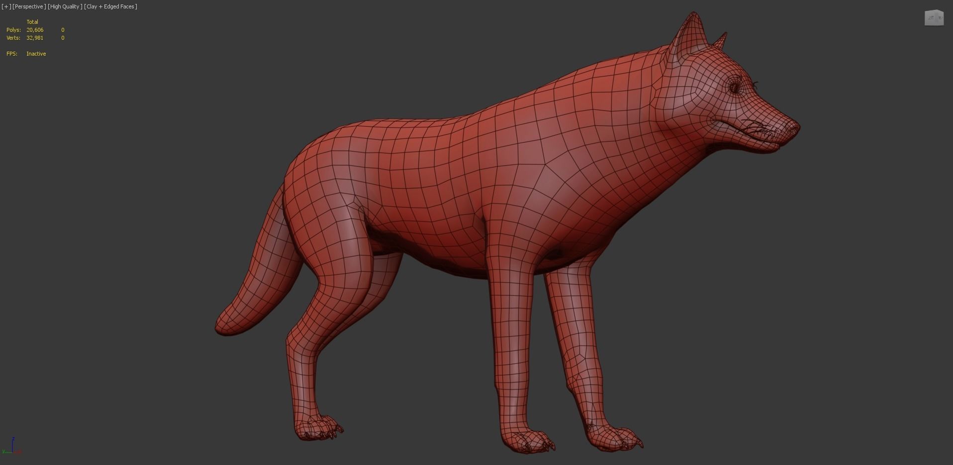 Wolf Realistic 3D model animated rigged | CGTrader