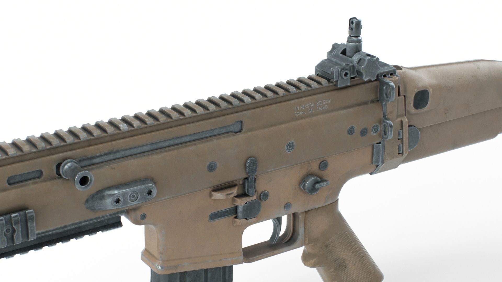 Weapon - FN Scar-L 3D model | CGTrader