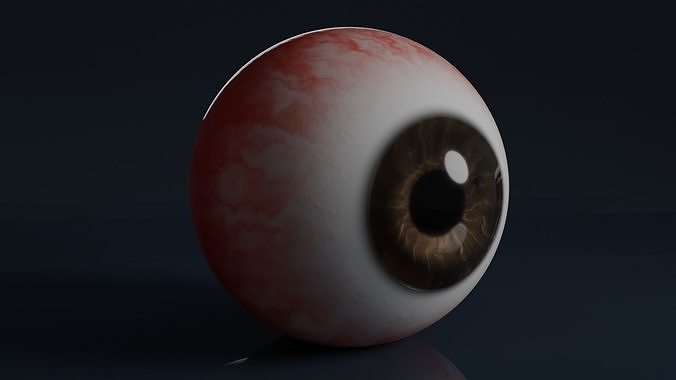 3D model Realistic procedural eyeball with BROWN iris 3D model VR / AR ...