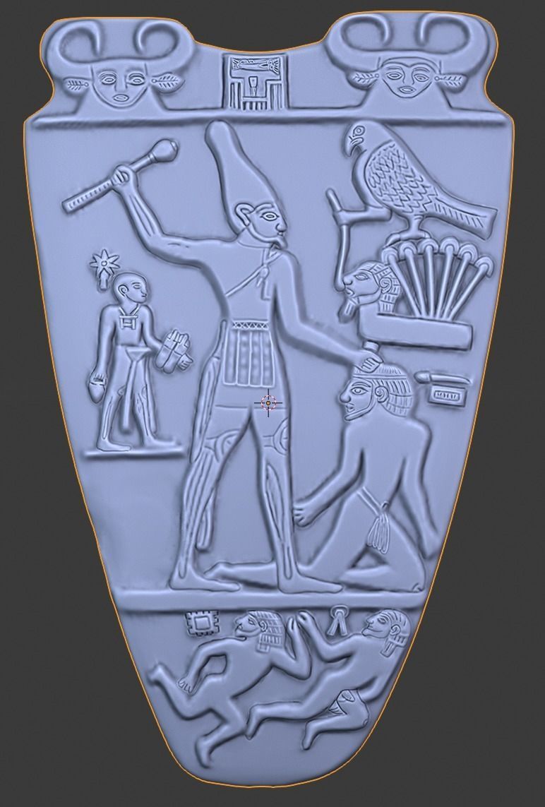 Narmer Palette 3D model 3D printable | CGTrader