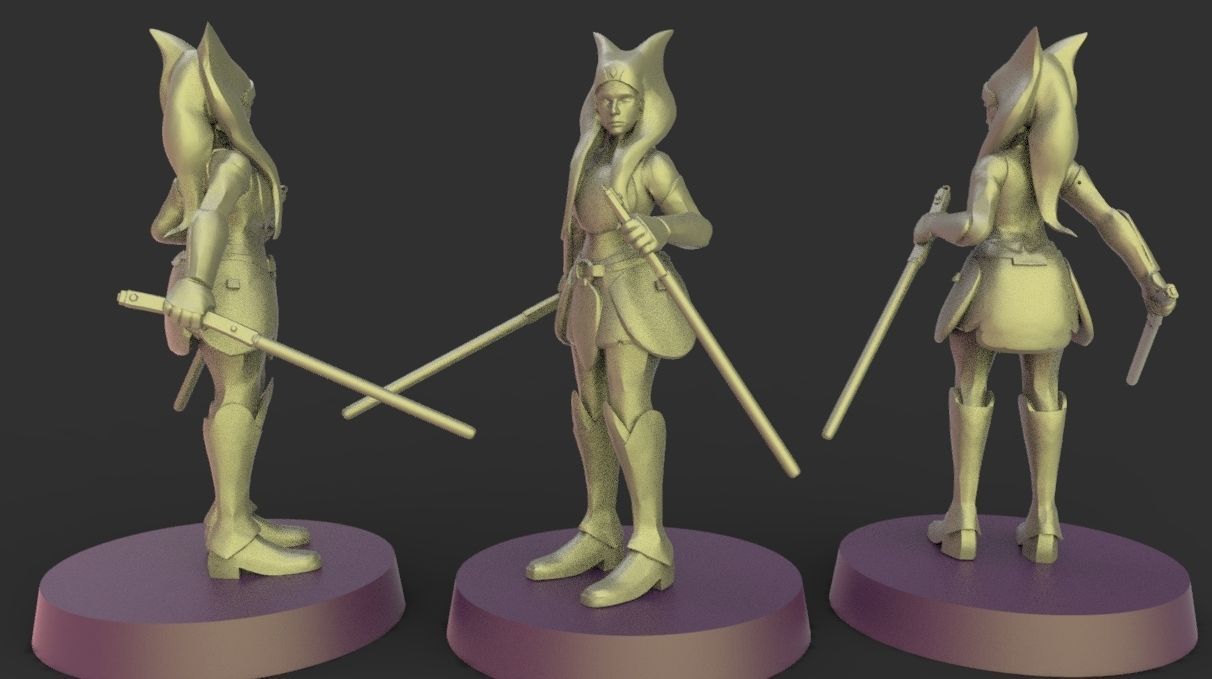 Star Wars legion Ashoka tano 3D model 3D printable | CGTrader