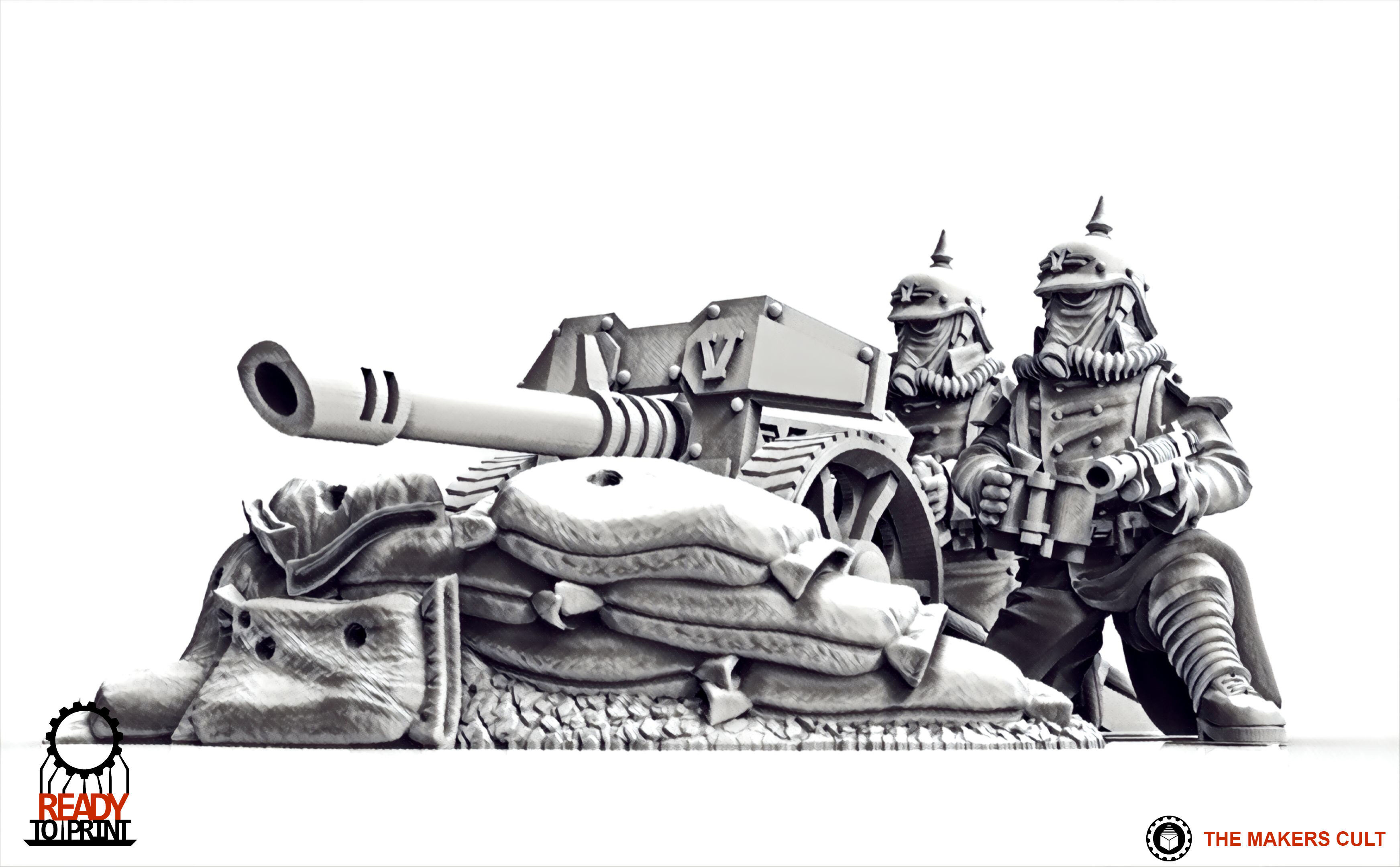 Valour Korps - Heavy Weapon Teams Set 1 3D model 3D printable | CGTrader