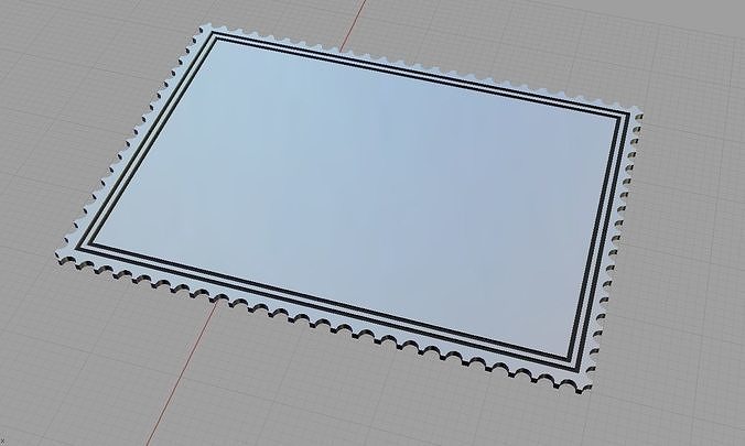 Postage Stamp 3D model 3D printable | CGTrader