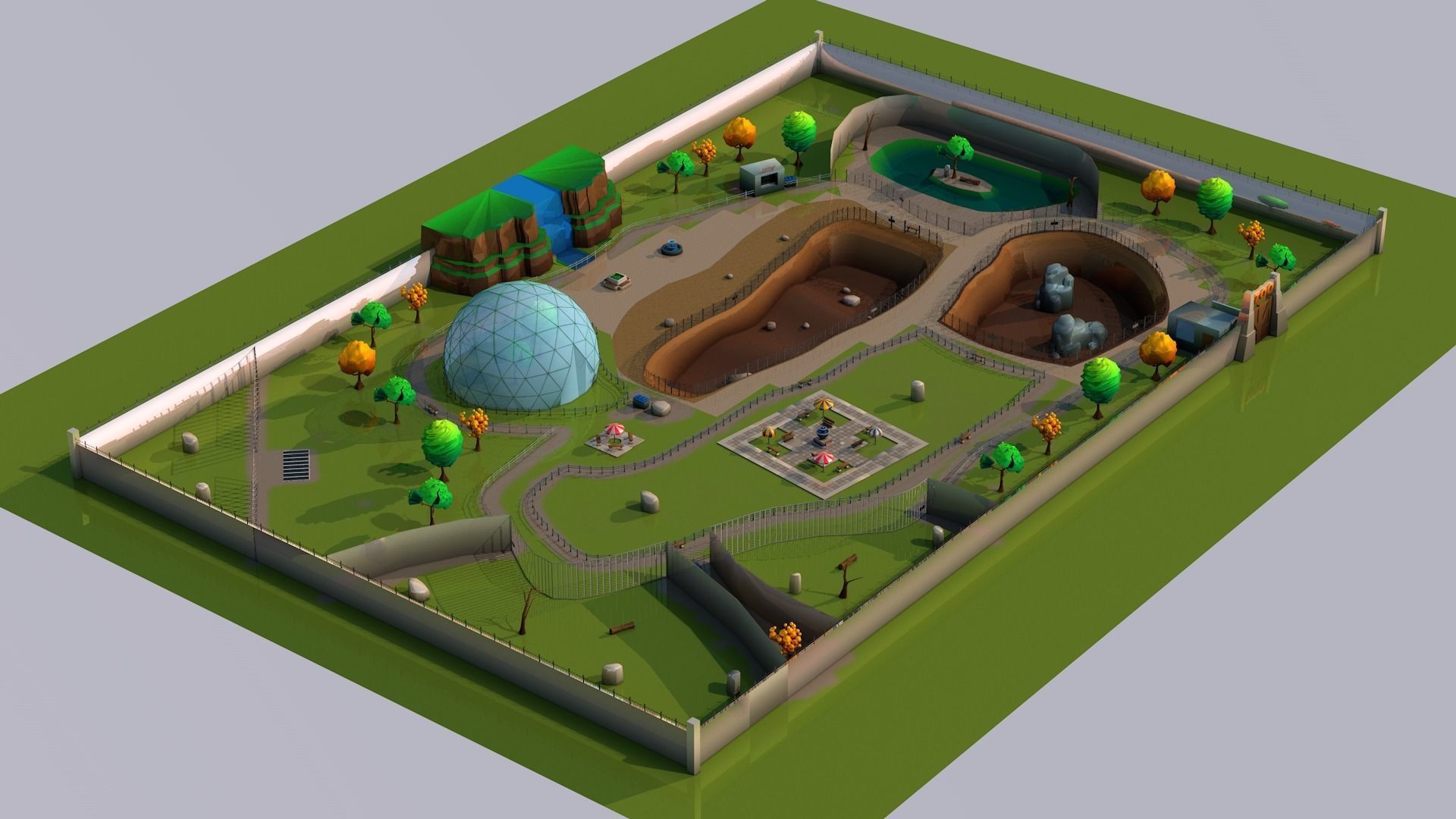 3D model Toon 3D Zoo VR / AR / low-poly | CGTrader