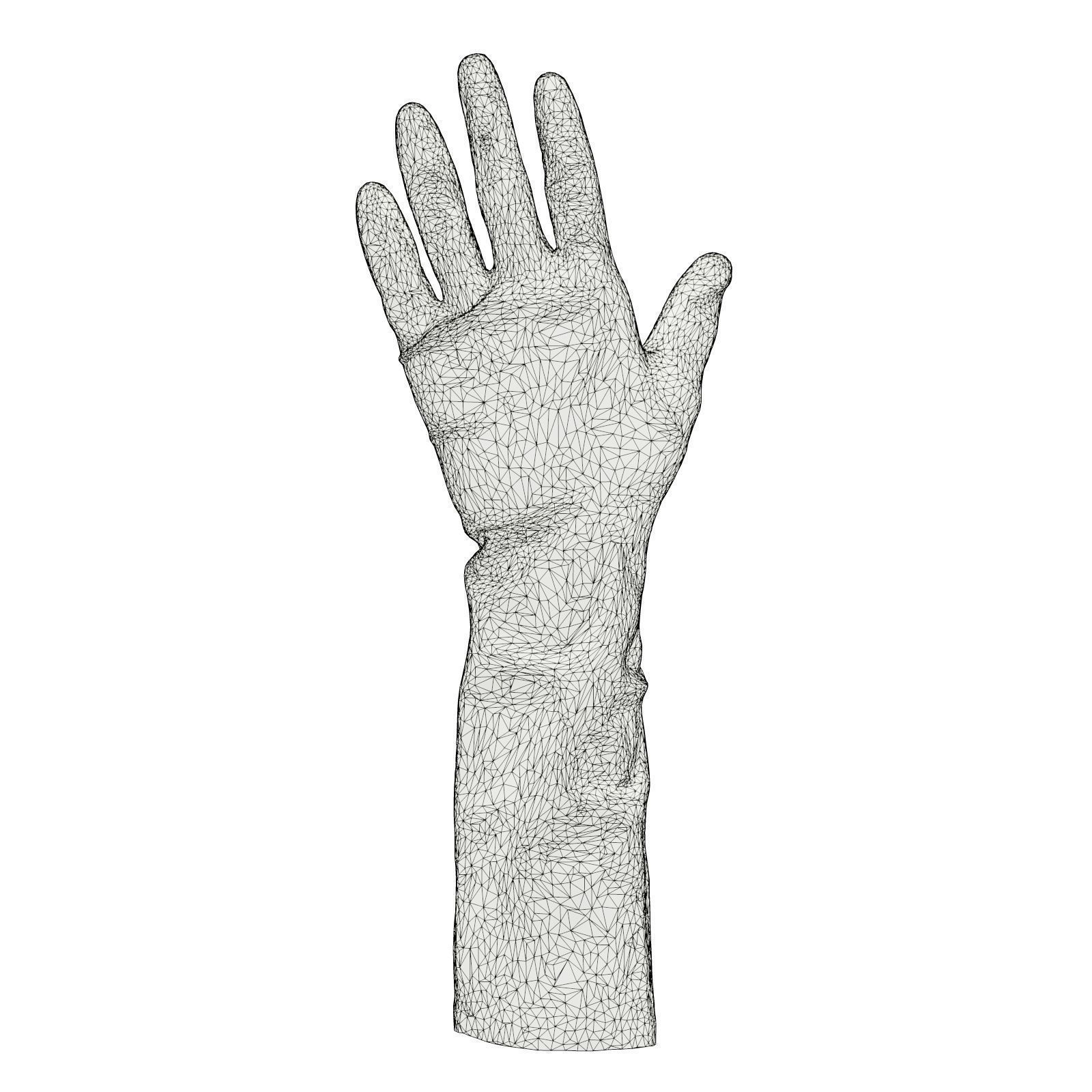 Elbow Length Latex Gloves 3D model | CGTrader