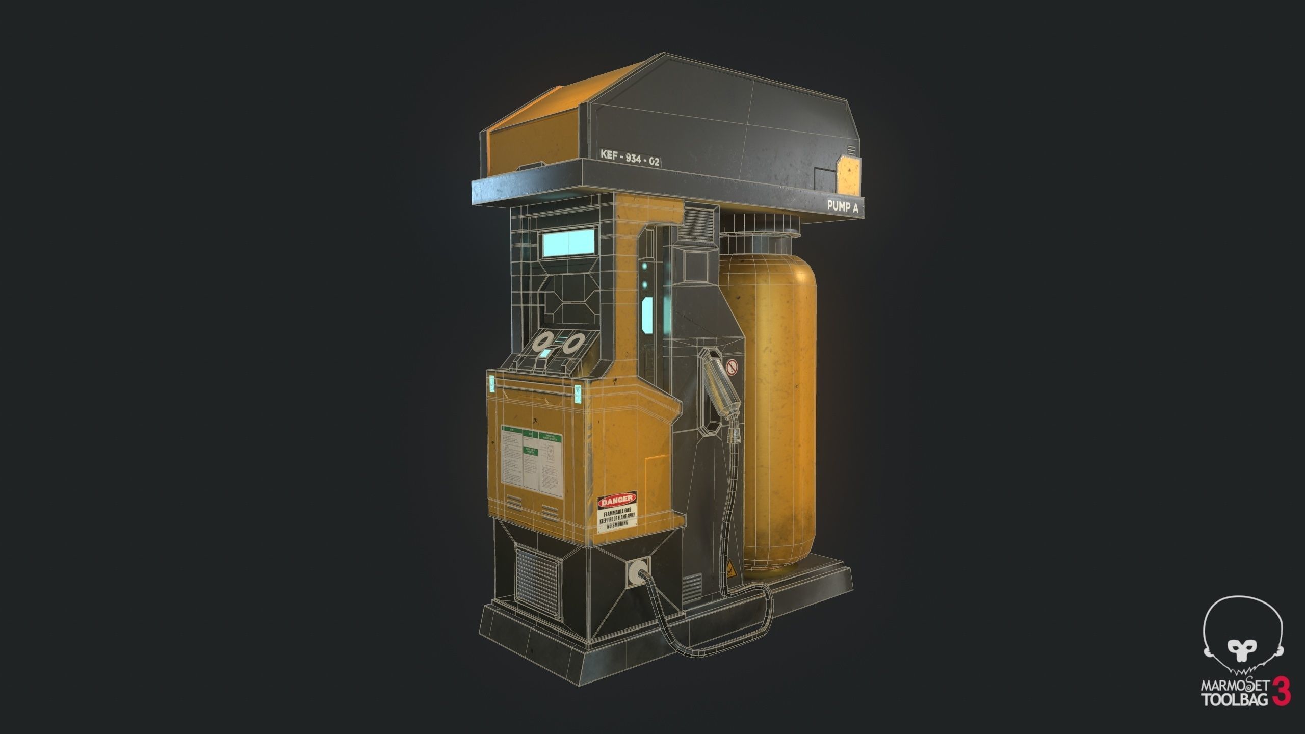 Texture SciFi Gas Pump VR / AR / low-poly | CGTrader