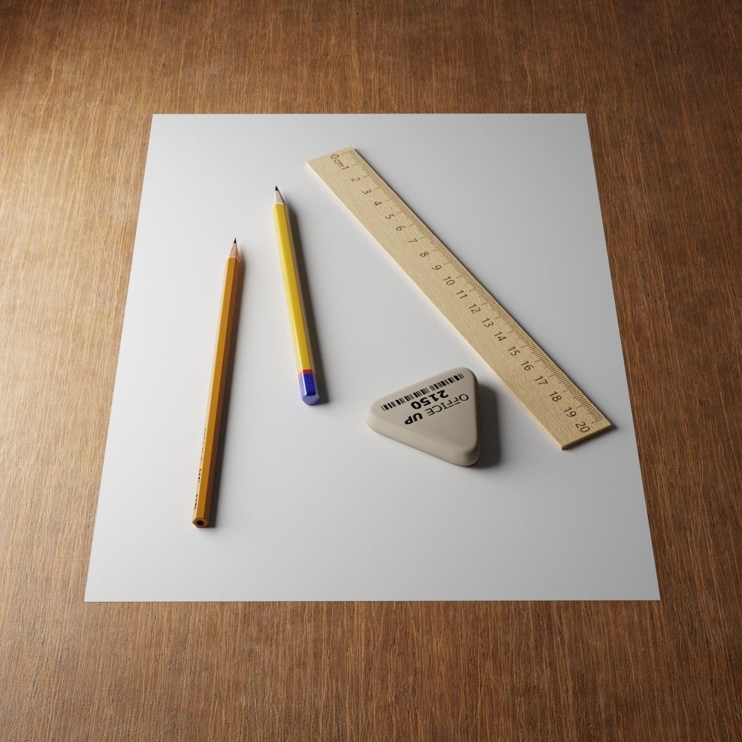 Triangle eraser 3D model | CGTrader