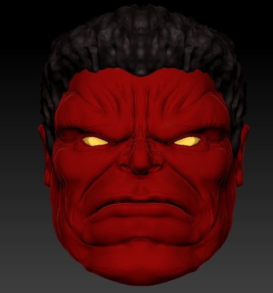 Red Hulk head sculpt 3D print model 3D model | CGTrader